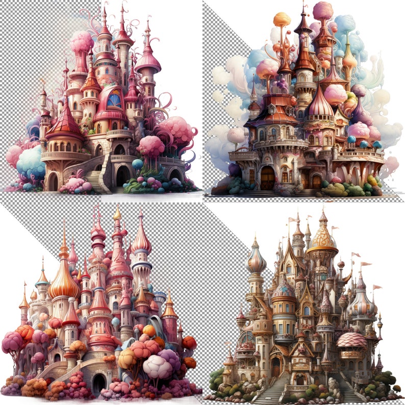 Candy Castle Clipart, Fantasy Art, Magical Kingdom, Candy Castle ...