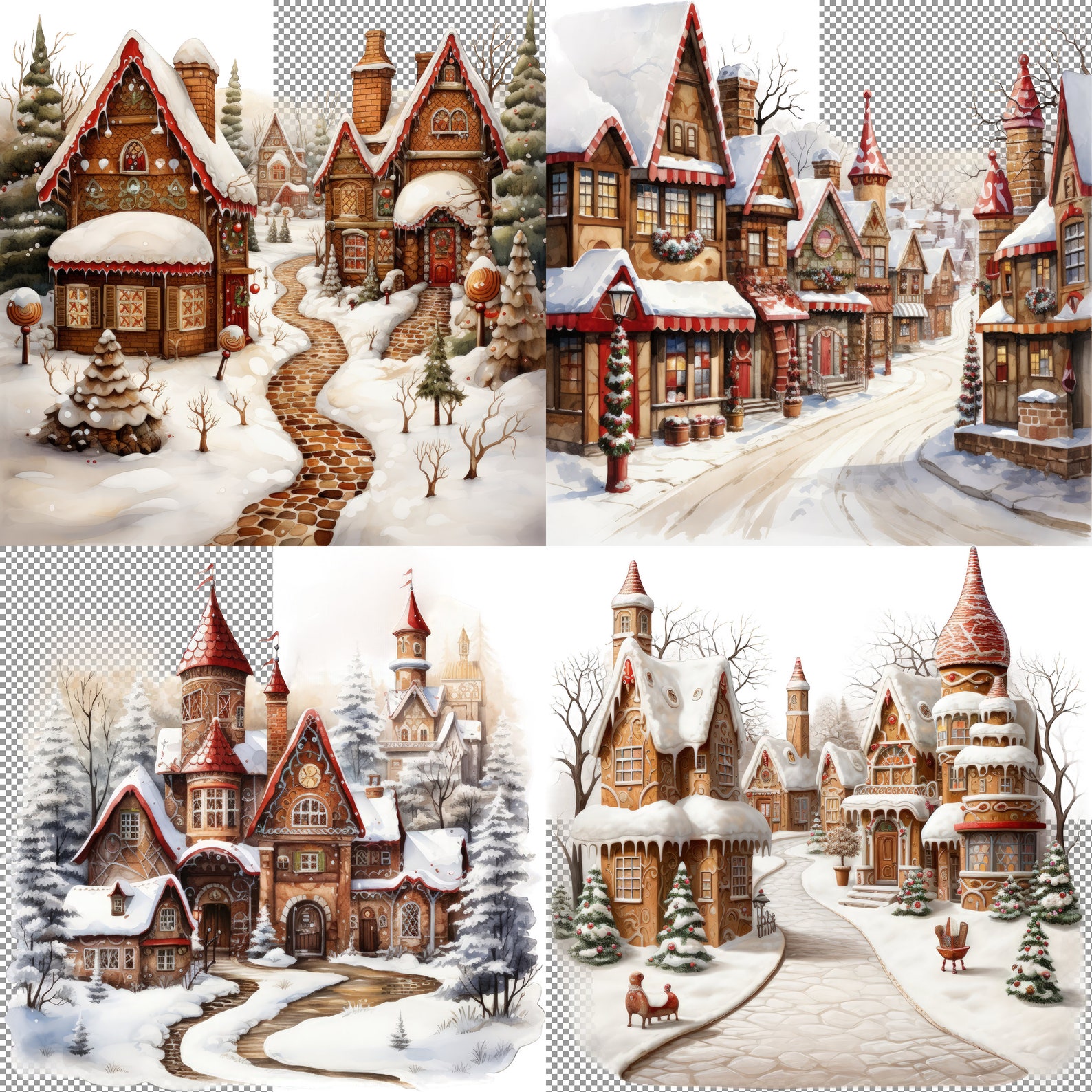 Gingerbread Winter Village, Christmas Gingerbread Delight: Winter ...