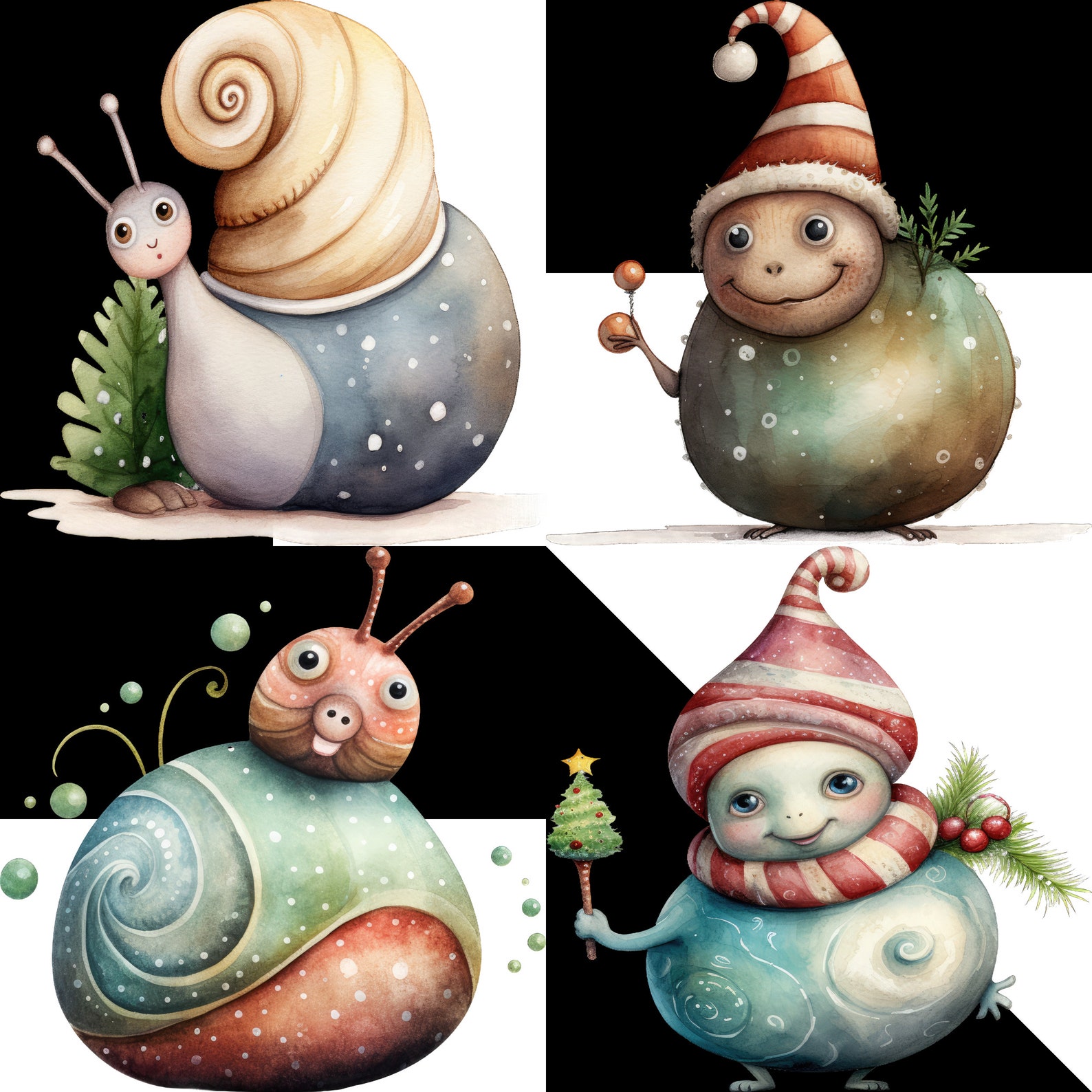 Christmas Festive Snail PNG Clipart,holiday Snail Clipart,festive ...