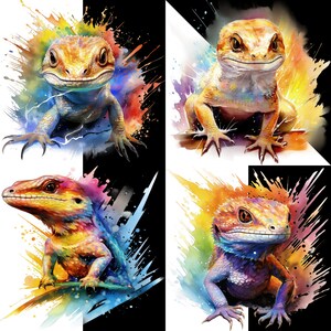 Newt's Electrifying Portrait,electrifying Newt Wildlife Painting,newt's ...