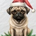 Festive Pug Elf Ears Clipart, Christmas Dog, Festive Pet Art, Pug ...