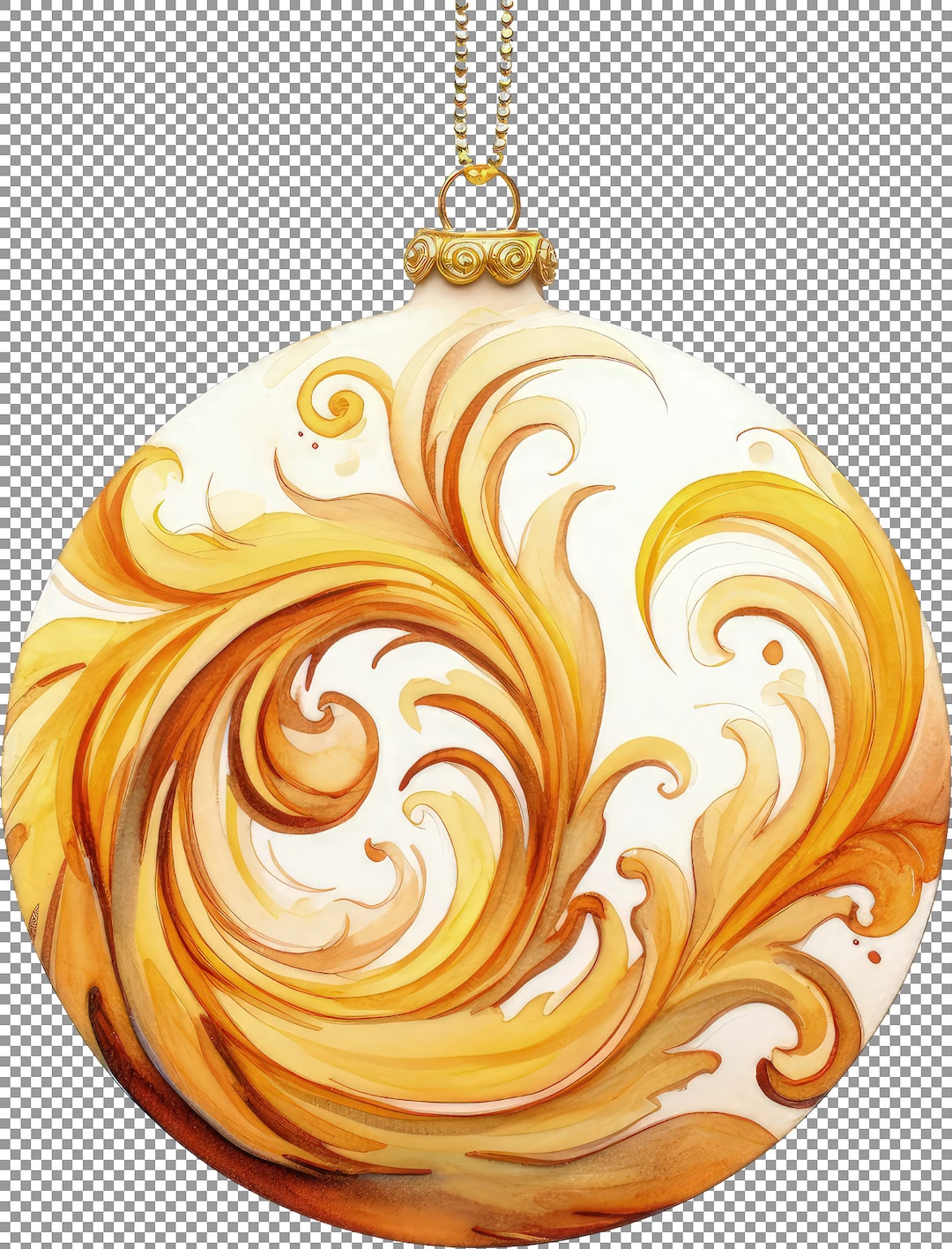 Gold Christmas Ornament Clipart, Art for Profile, Art for Desk, Picture ...