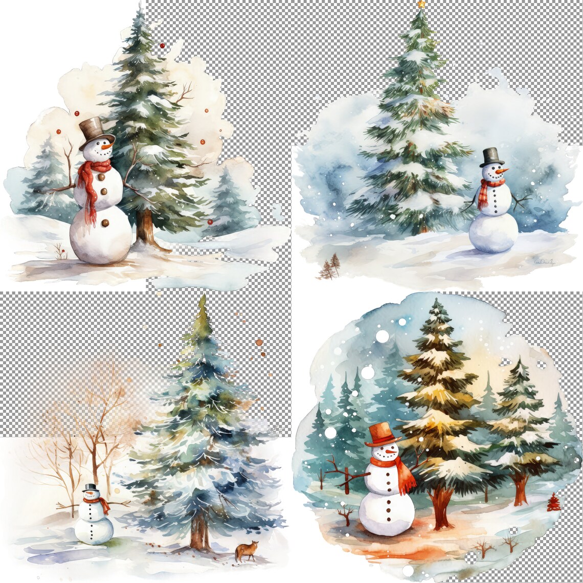 Winter Tree Clipart, Snow-covered Branches Clipart, Winter Wonderland ...