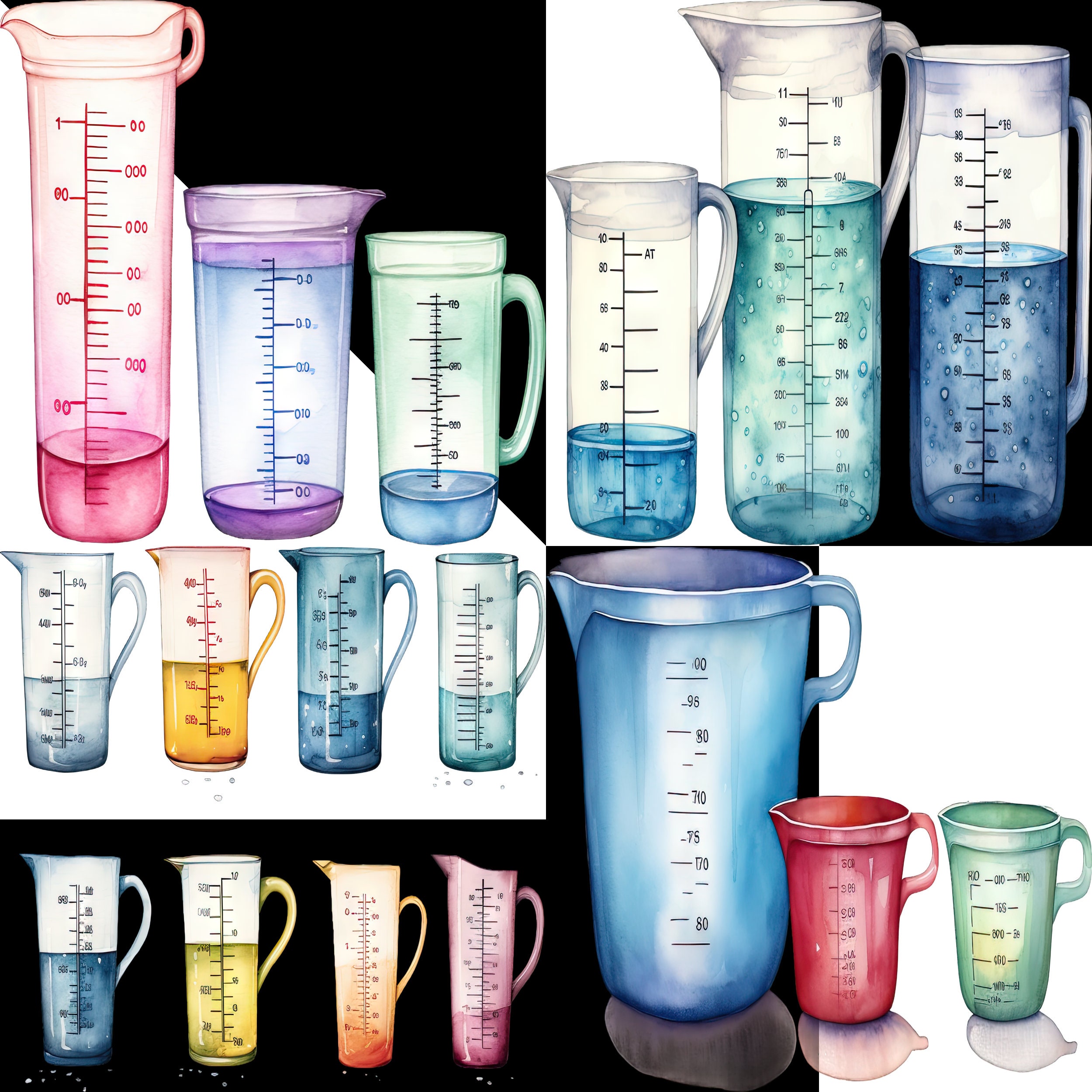 Vantage Dry Measure Cups Homemaking PNG Clipart,kitchen Decor Clipart ...