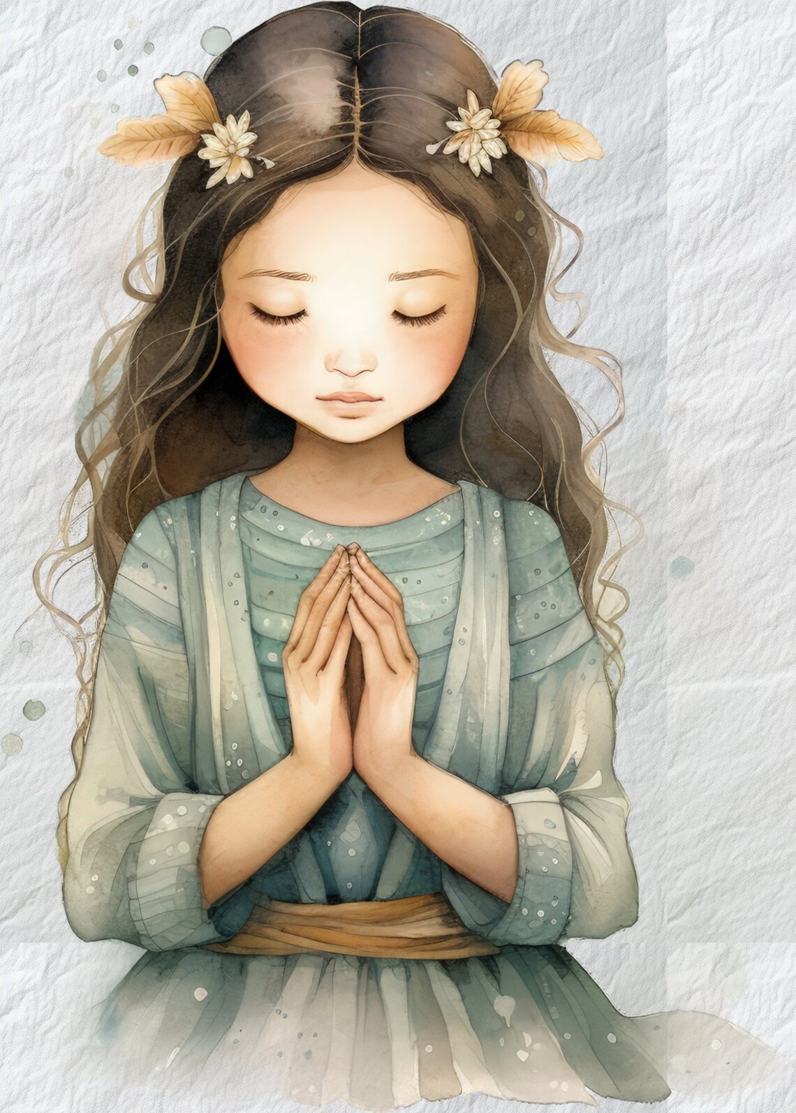 Spiritual Girl Clipart, Bohemian Woman Clip Art, Spiritual Girl ...