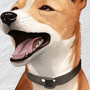 Gleeful Basenji Christmas Yodel Clipart,basenji Dog Yodeling for ...