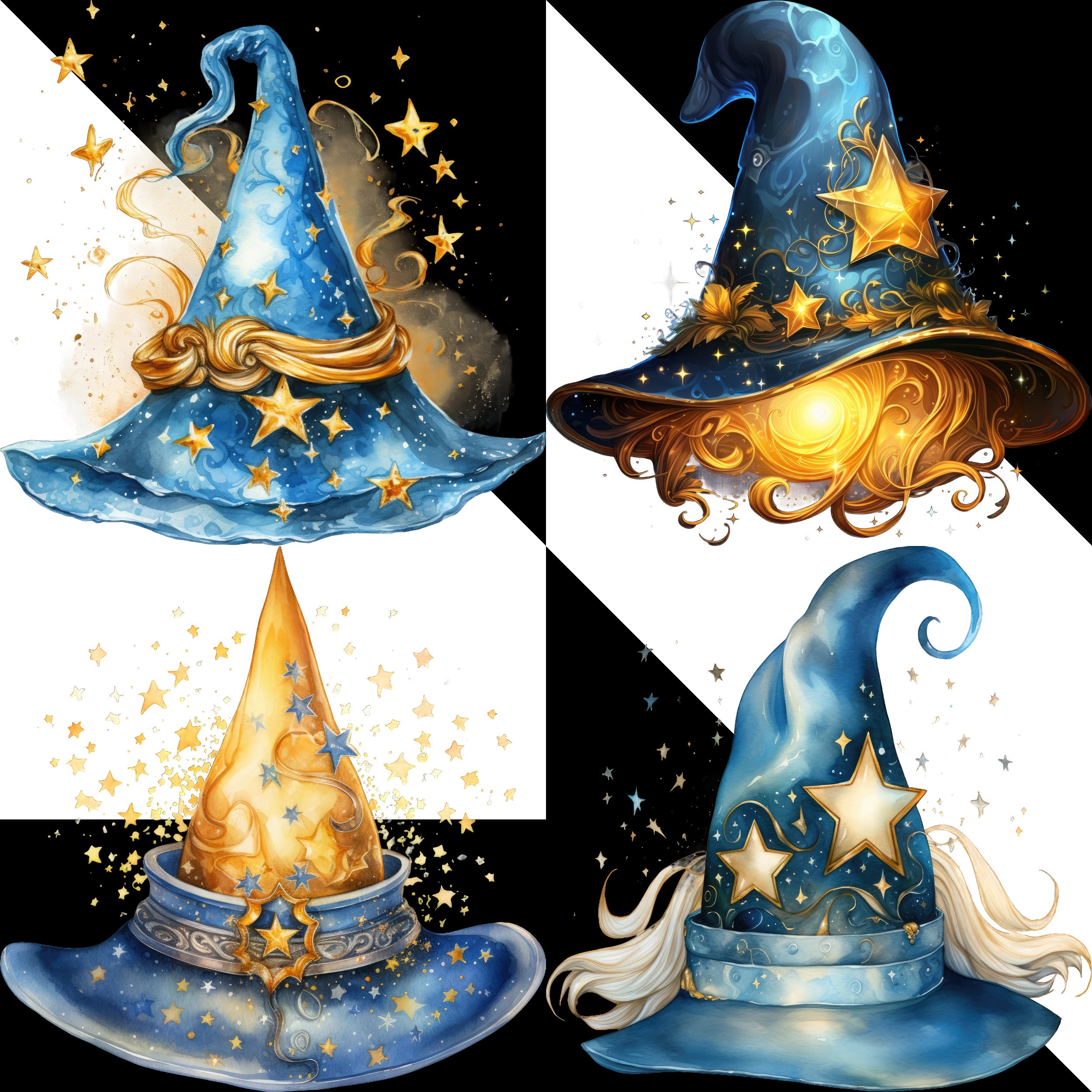 Wizard's Hat Clipart, Magical Wizard's Hat, Enchanting Sorcerer Cap ...