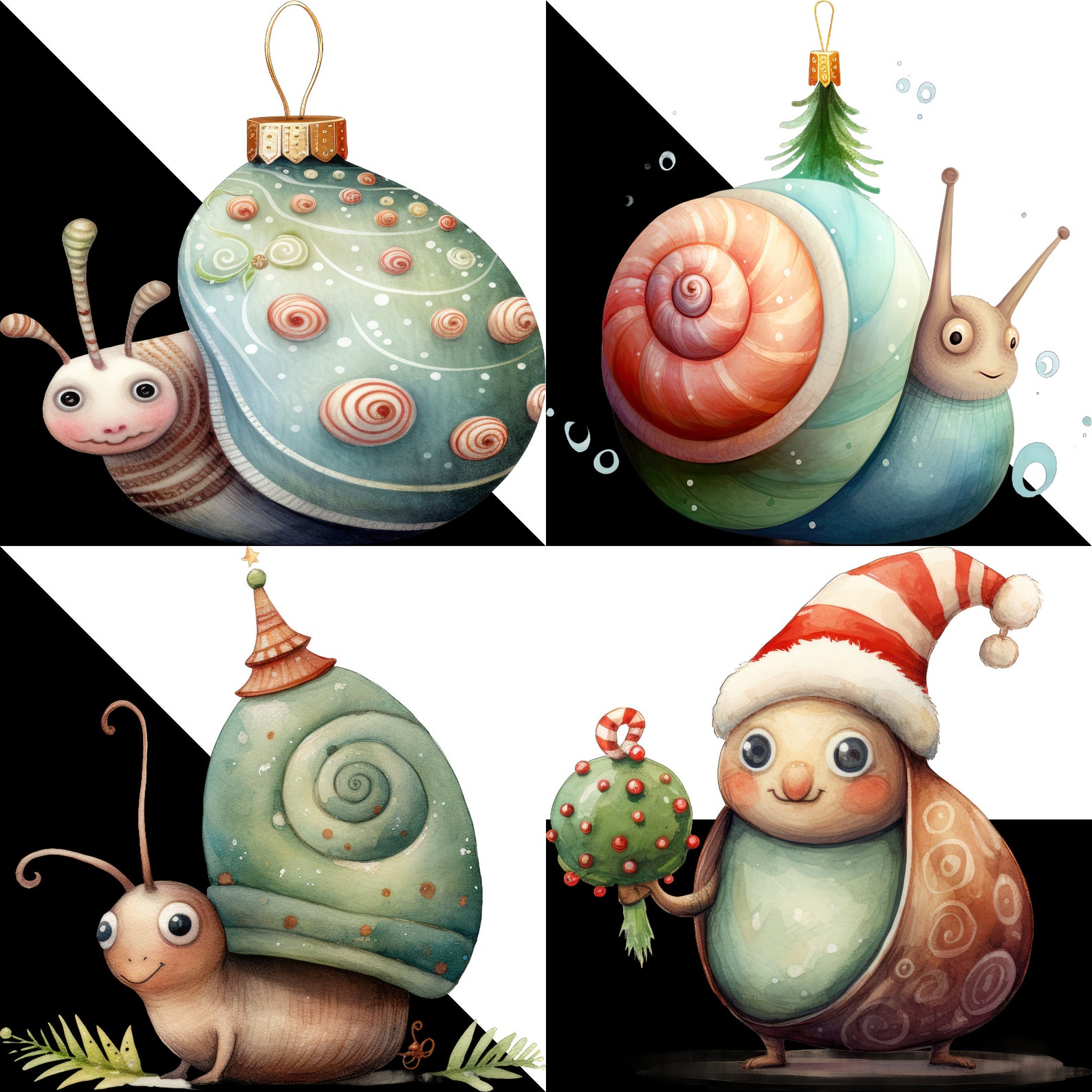 Christmas Festive Snail PNG Clipart,holiday Snail Clipart,festive ...