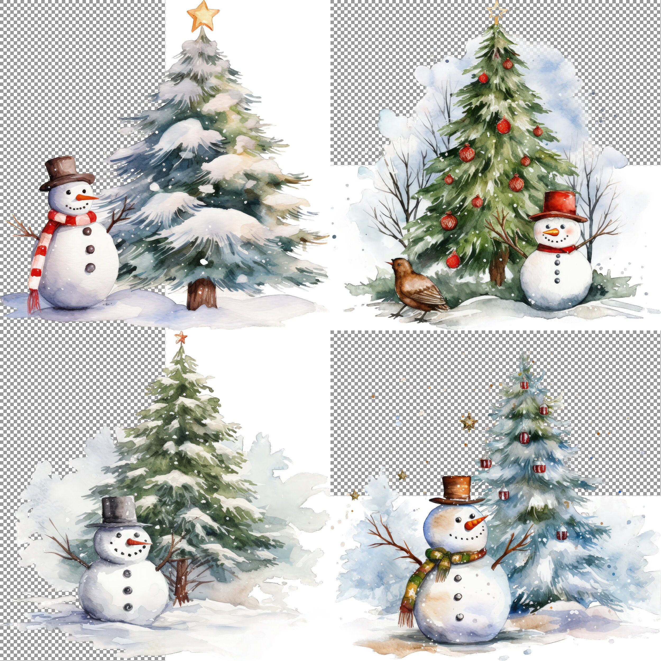 Winter Tree Clipart, Snow-covered Branches Clipart, Winter Wonderland ...