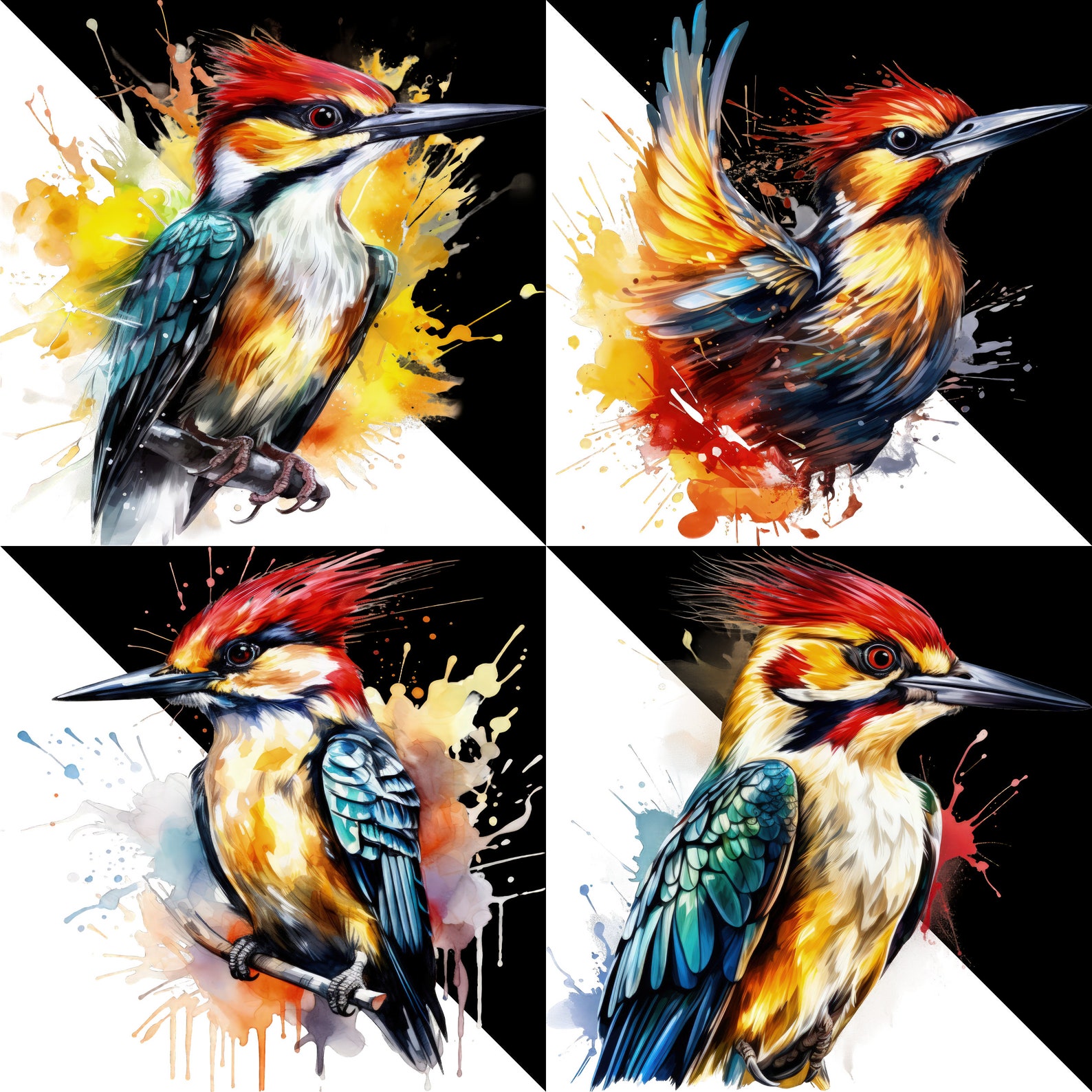 Woodpecker's Percussive Peck,woodpecker Art,woodpecker Illustration ...