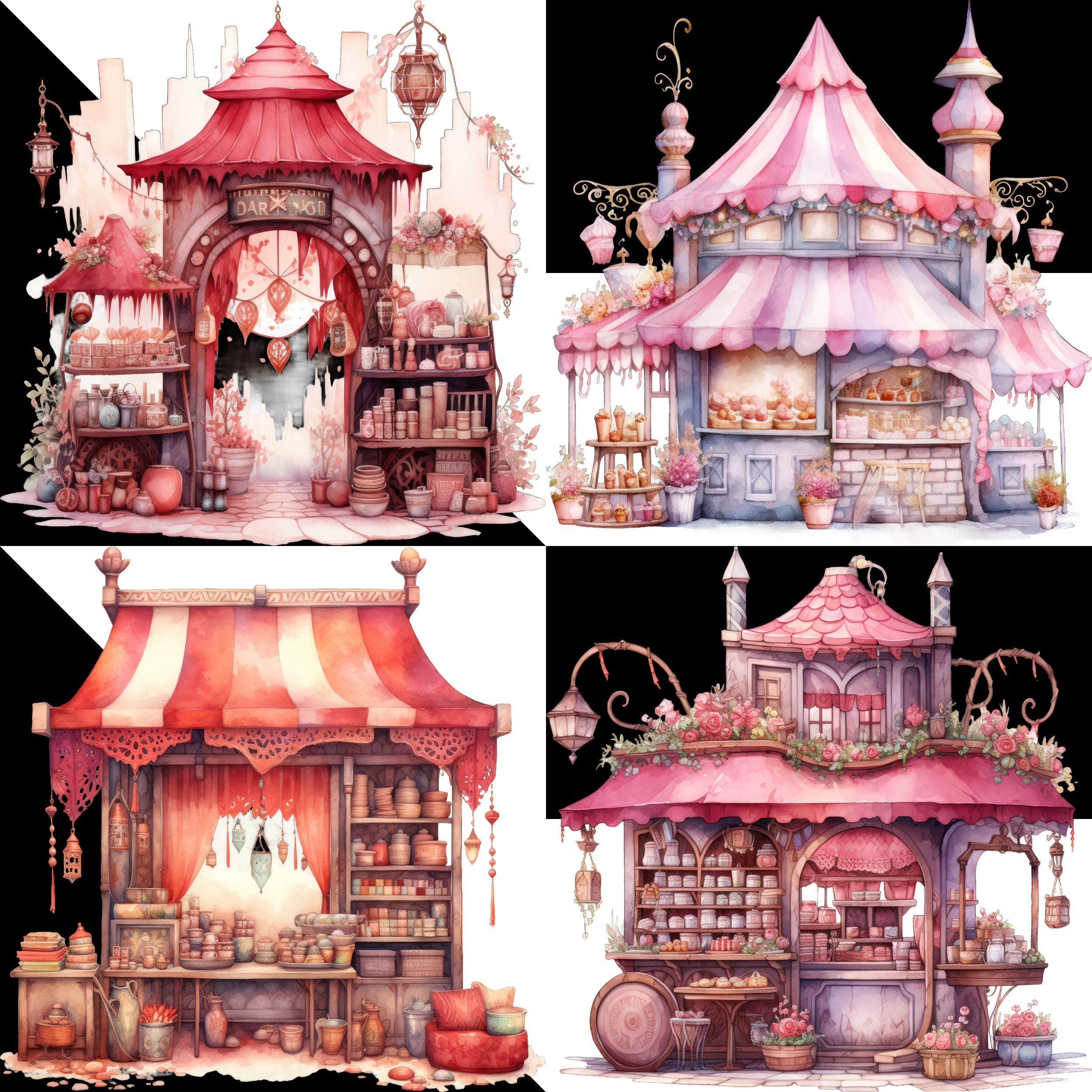 Mystical Bazaar Clipart Mystical Bazaar Wonders Enchanting - Etsy