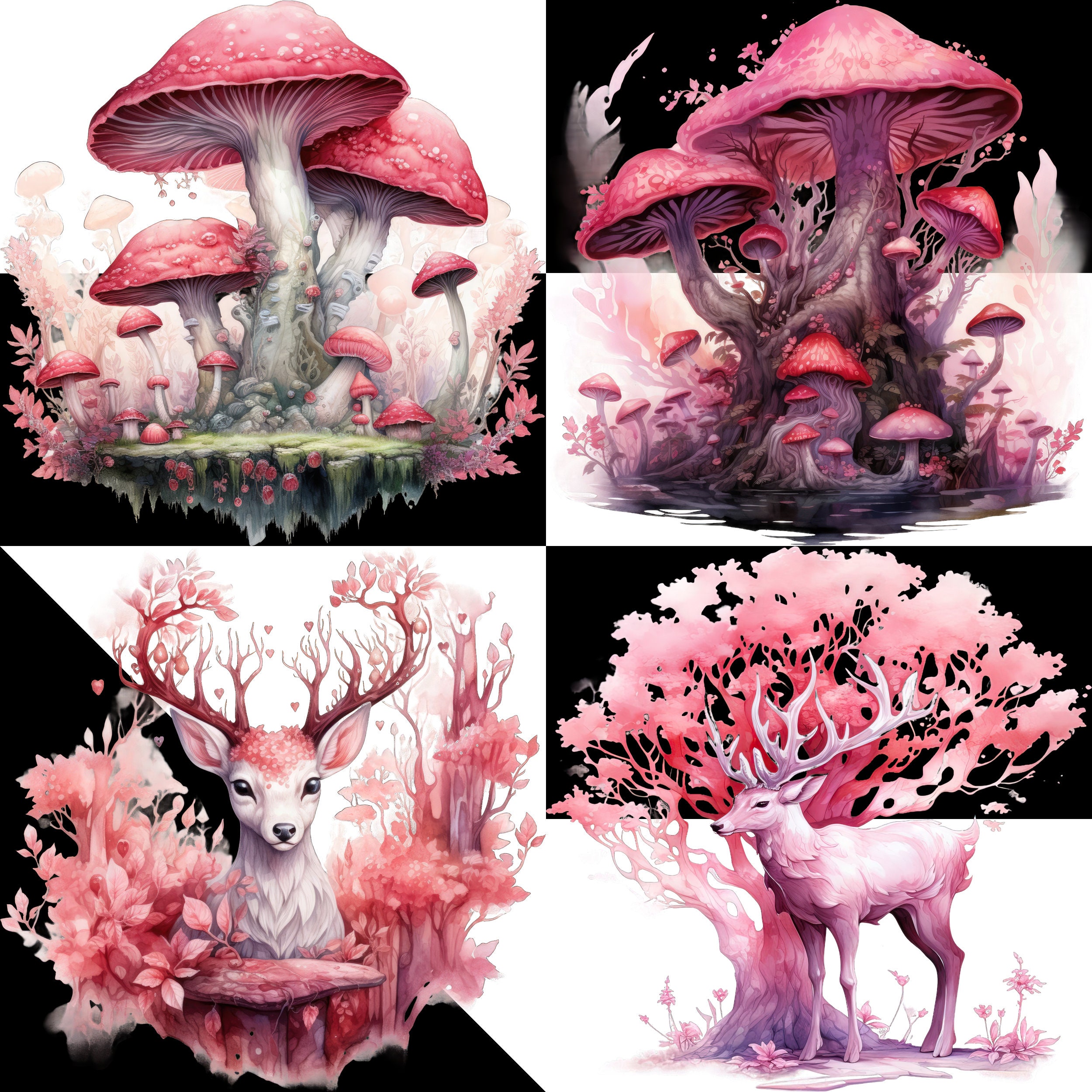 Ruby Woods Clipart Enchanting Ruby Woods Magical Forest - Etsy