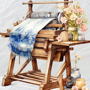 Vantage Hand Loom Watercolor PNG Clipart, Classic Loom Painting ...
