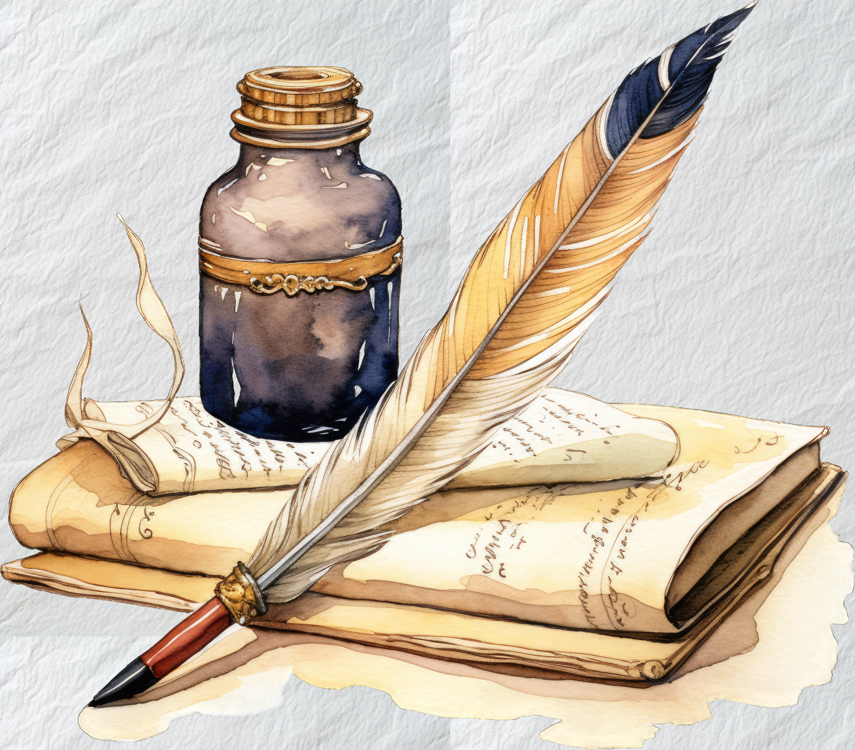 Vantage Quill and Ink Watercolor PNG Clipart,watercolor Art,vantage ...