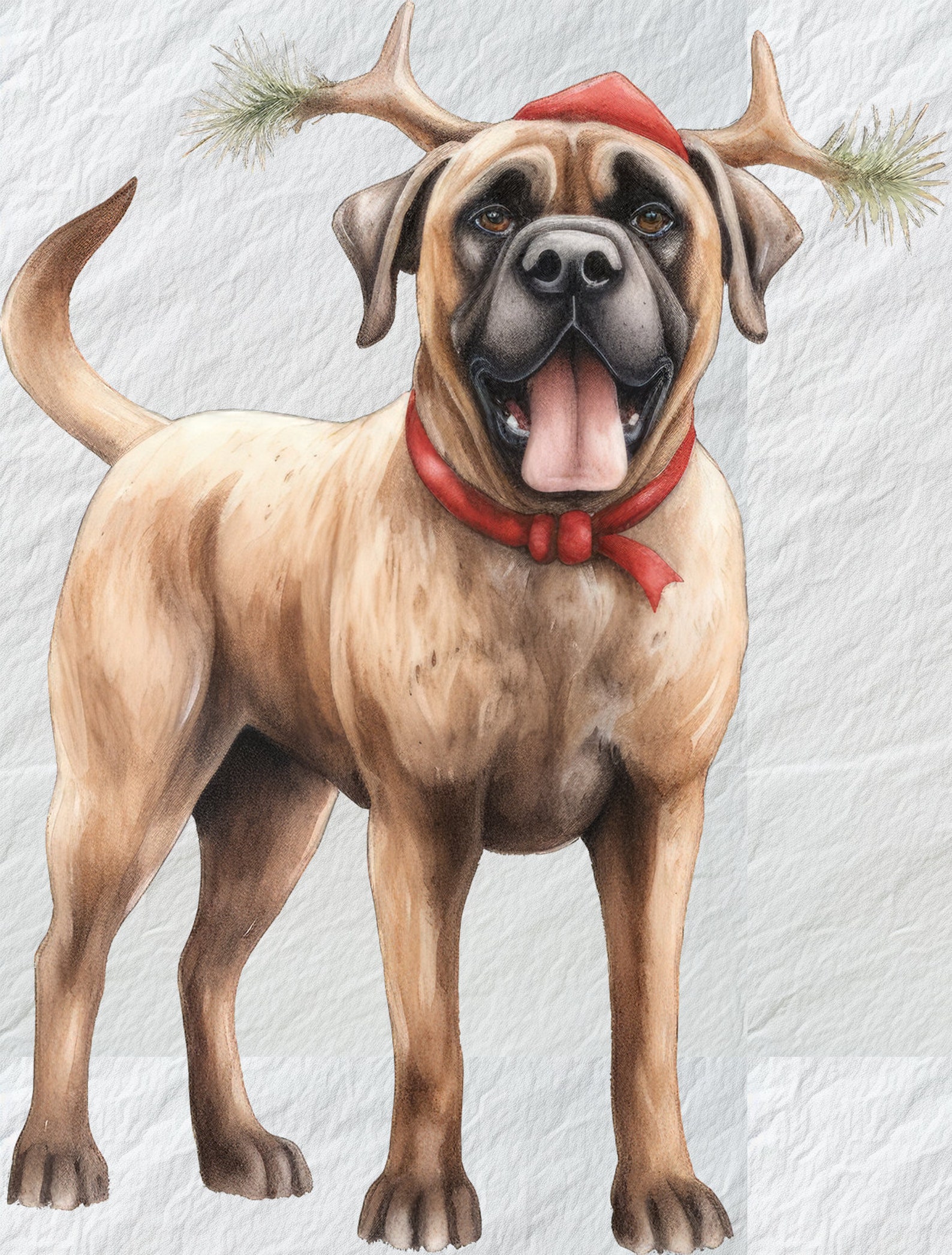 Cheerful Mastiff Clipart, Happy Dog Clip Art, Joyful Mastiff Graphics ...