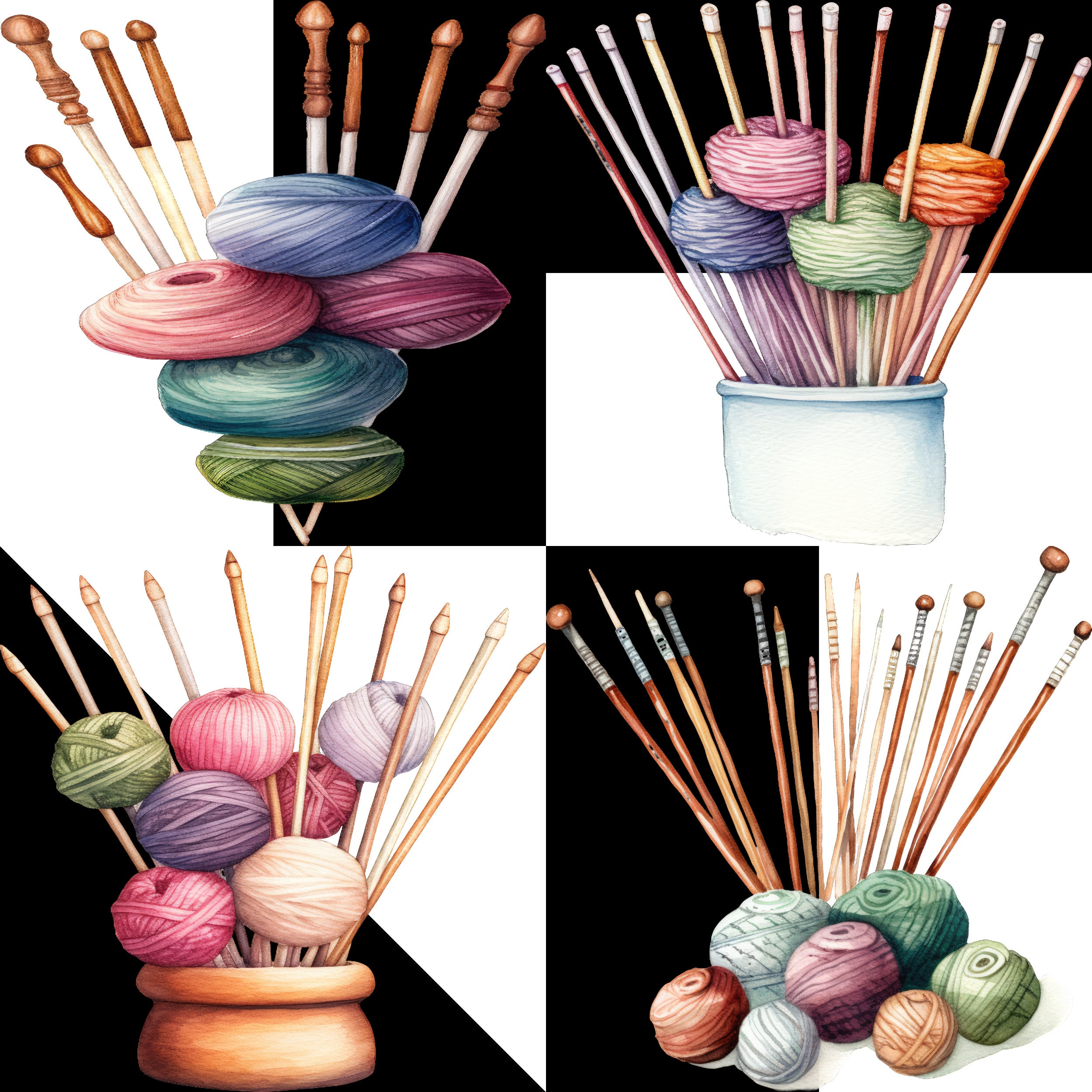 Vantage Knitting Needles PNG Clipart, Vintage Knitting Needles Clipart ...