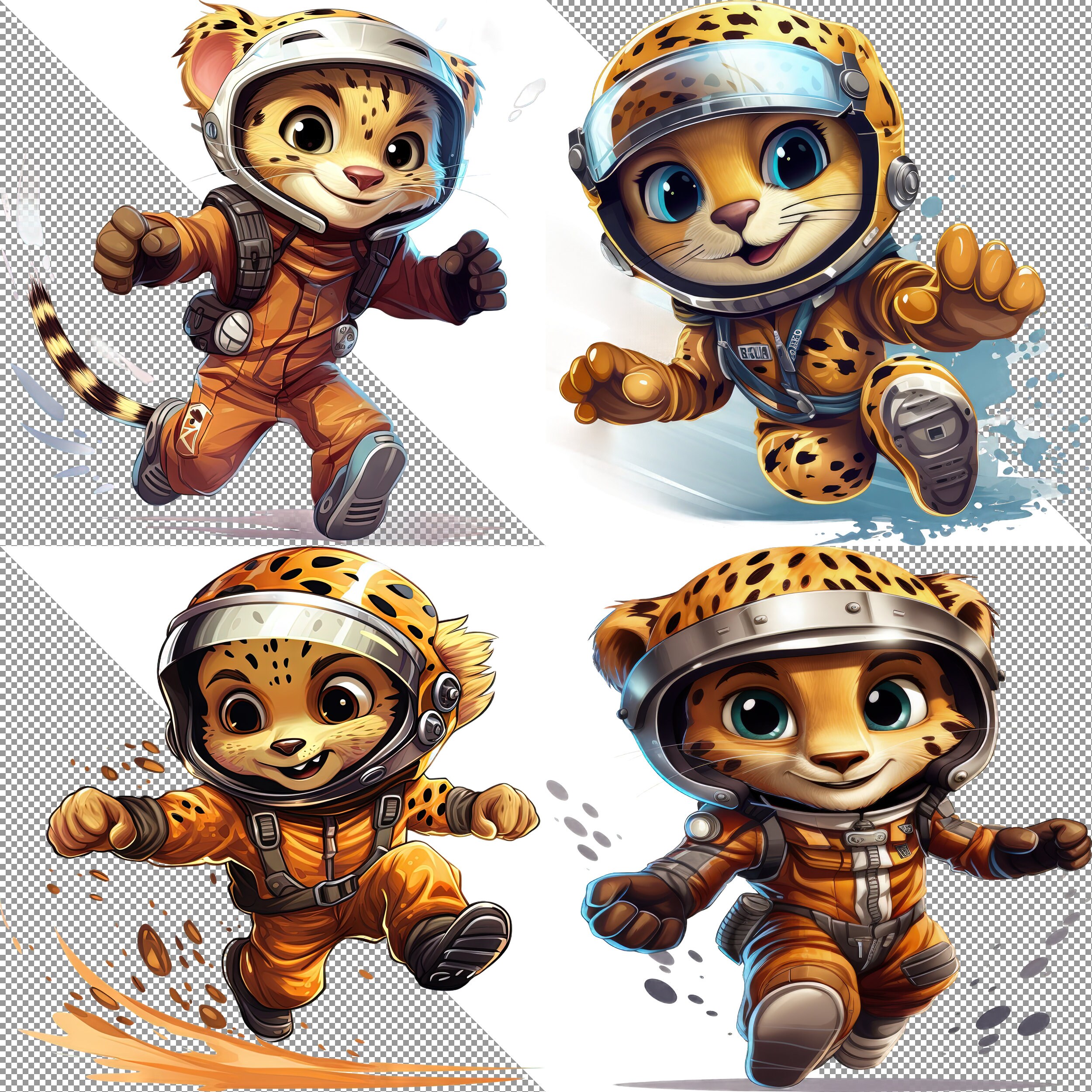 Racing Cheetah Clipart,sprinting Cheetah, Clipart Collection, African ...