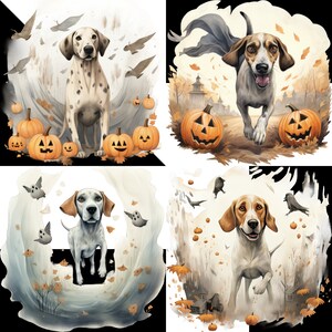 Spooky American Foxhound Halloween PNG, Creepy American Foxhound ...