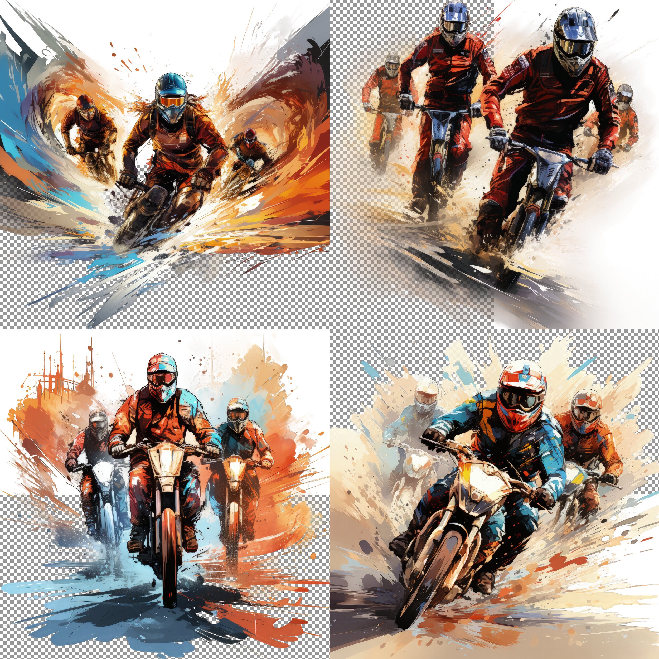 Speedway Shadows Racers Clipart, Motorbike Print PNG, Moto Racing ...