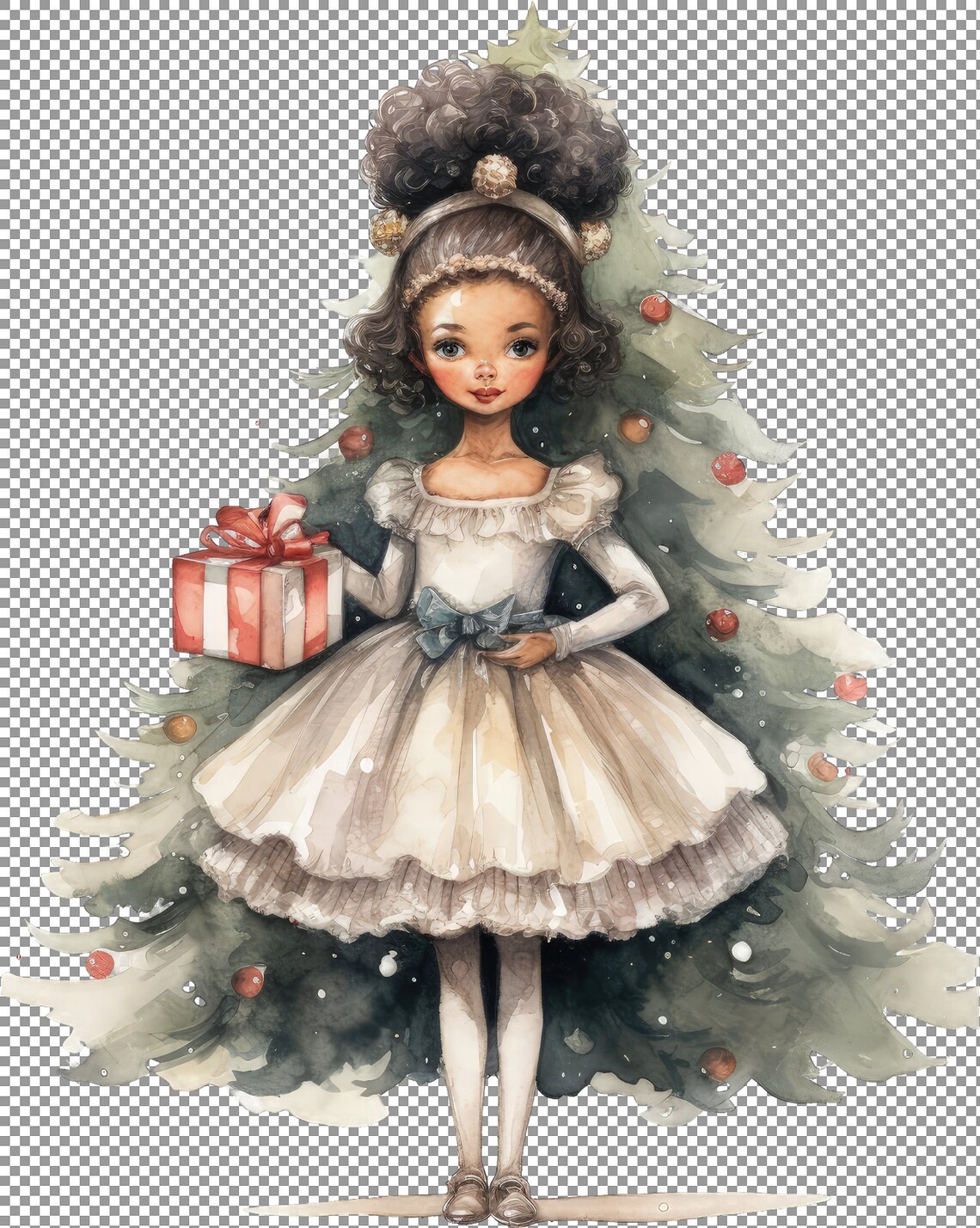 Christmas Nutcracker Clipart Christmas Tree Clipart Festive - Etsy