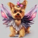 Fairy Yorkshire Terrier Clipart, Digital Fairy Terrier Art, Yorkie ...