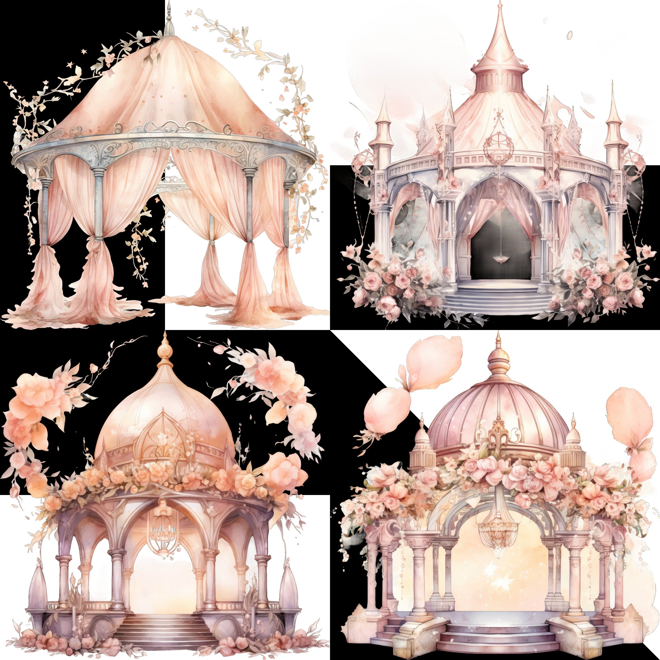 Elven Ballroom Clipart, Elven Ballroom Enchantment,whimsical Elven ...