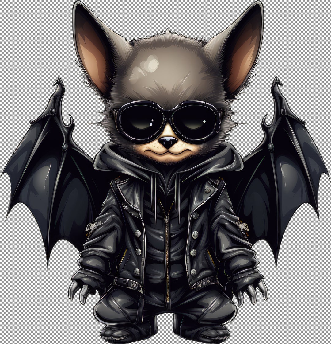Gothic Bat Fashion Clipart,gothic Bat Fashion Clipart, Dark Style Decor ...