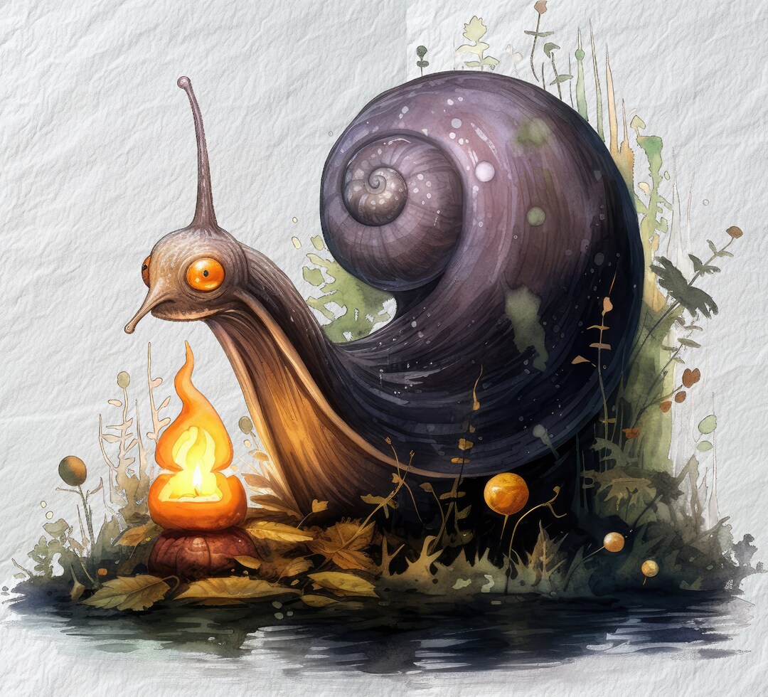 Halloween Spooky Snail With Eerie Glow Trail Clipart,spooky Snail's ...