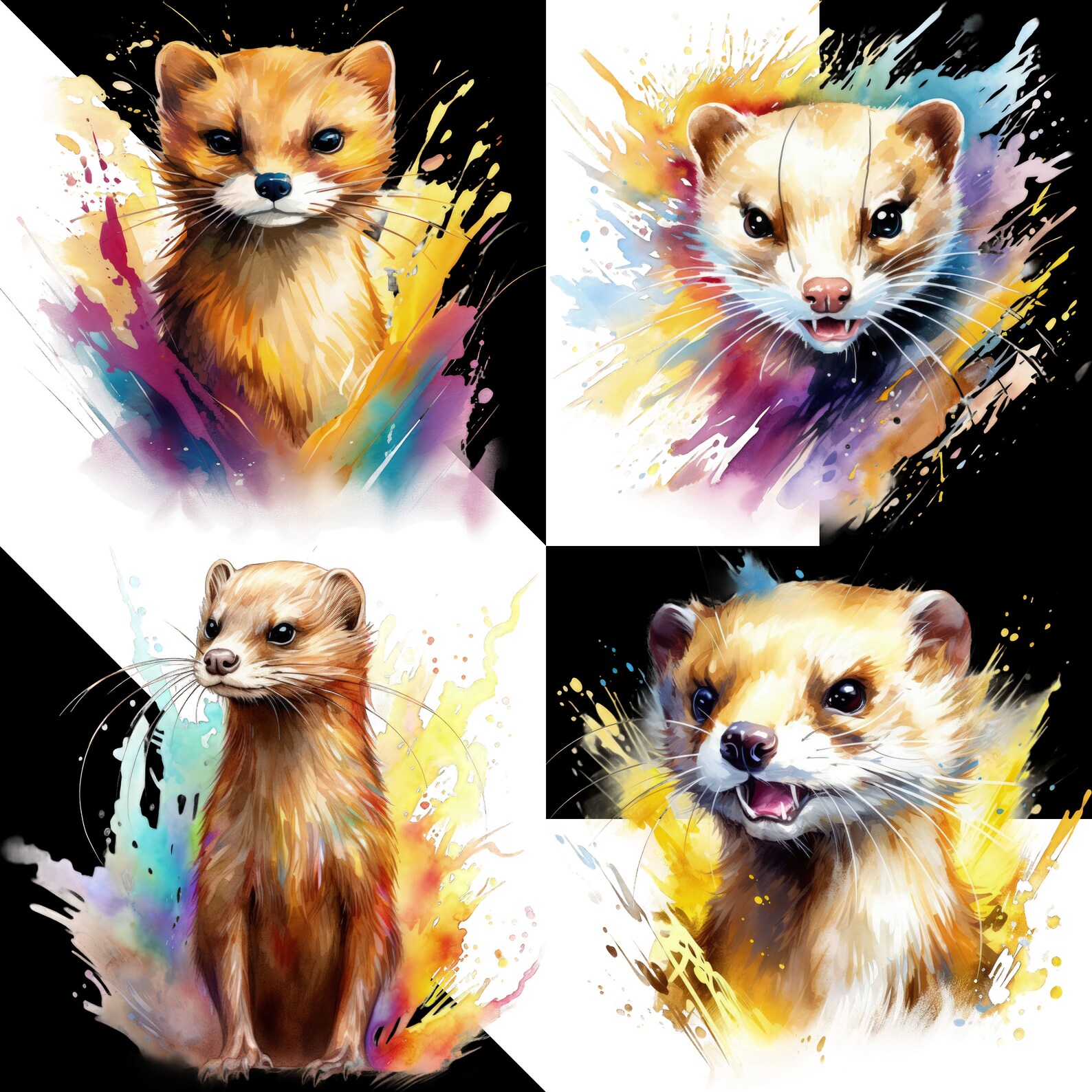 Weasel's Agile Flash,weasel Adventure,swift Weasel, Agile Nature,nature ...