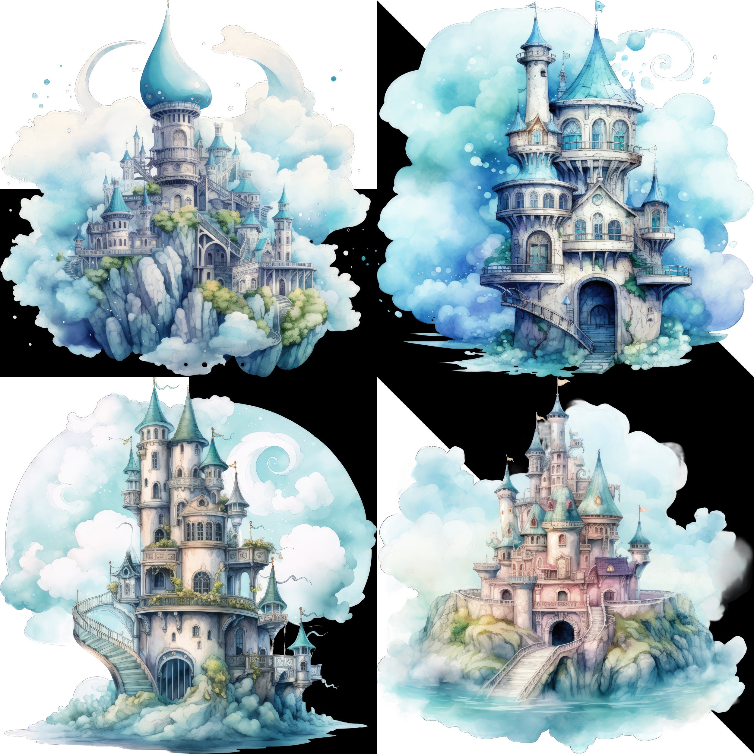 Wizard's Academy Clipart, Whimsical Wizard's Academy,enchanting Academy ...