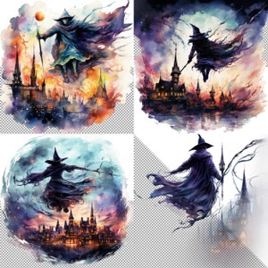 Neon Halloween Witch Clipart, Neon Halloween Witch Clipart: Spooky ...