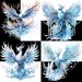 Ice Phoenix Art, Mystical Ice Phoenix Canvas Art,frozen Phoenix ...