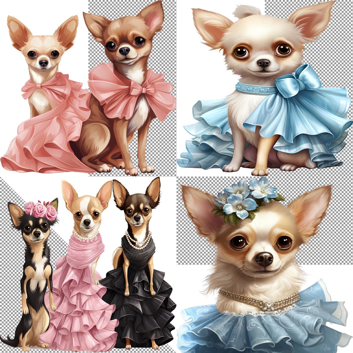 Chihuahua Clipart, Dog Clipart, Pet Graphics, Dog Breed Clipart ...