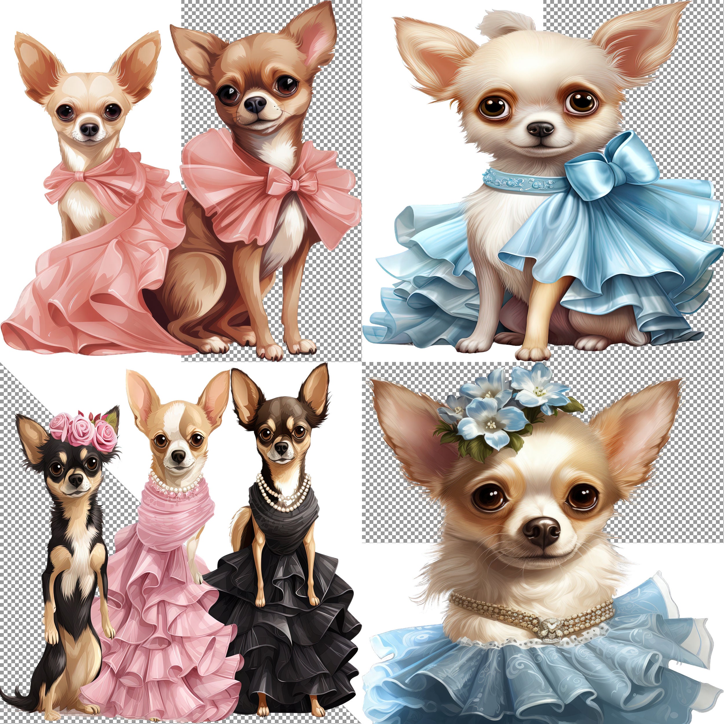 Chihuahua Clipart, Dog Clipart, Pet Graphics, Dog Breed Clipart ...