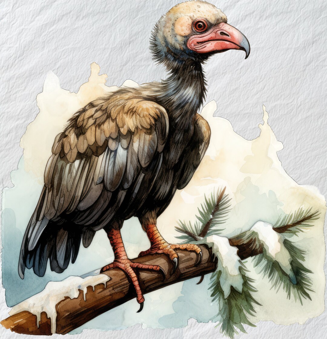 Christmas Festive Vulture PNG Clipart, Cute Vulture Christmas Graphic ...