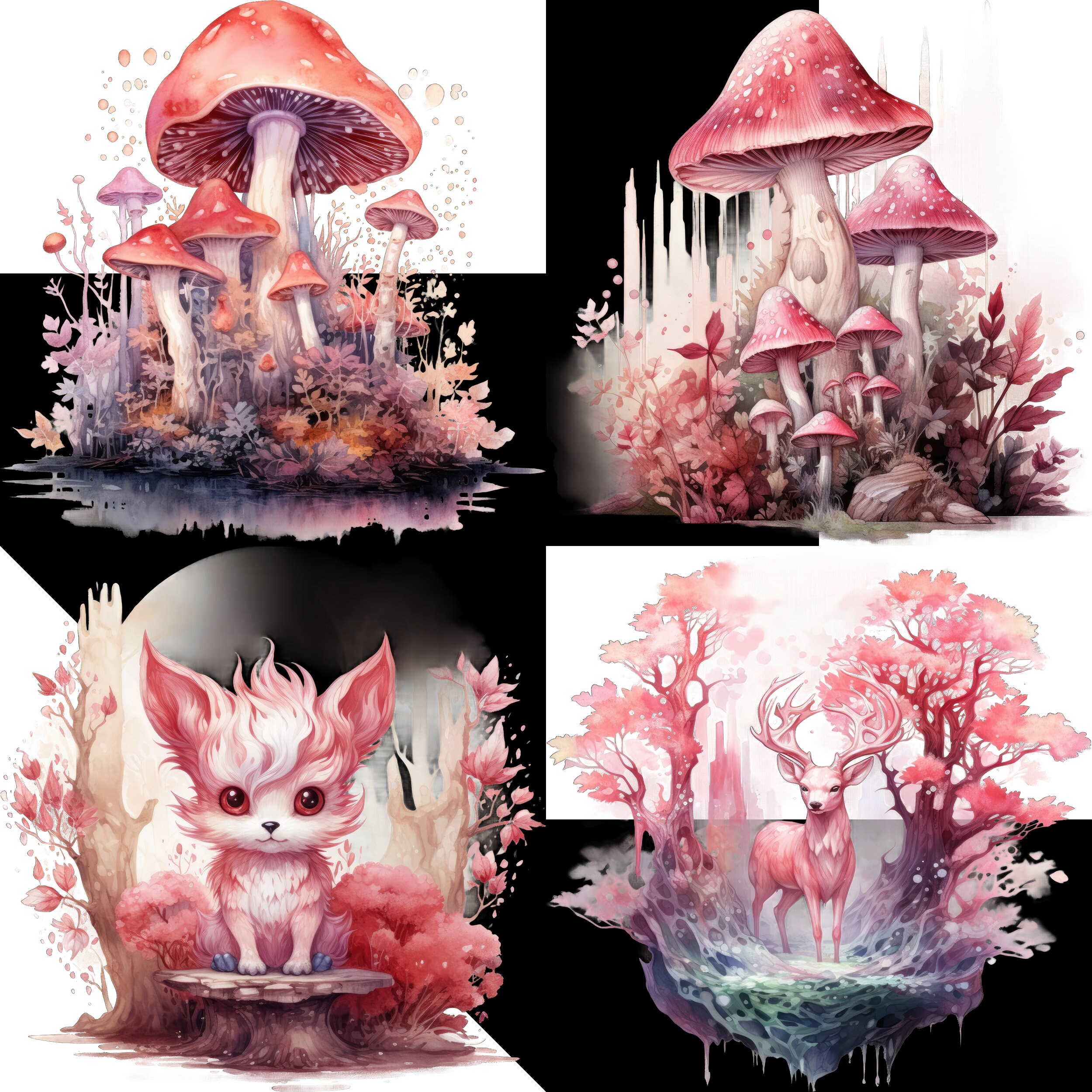 Ruby Woods Clipart Enchanting Ruby Woods Magical Forest - Etsy