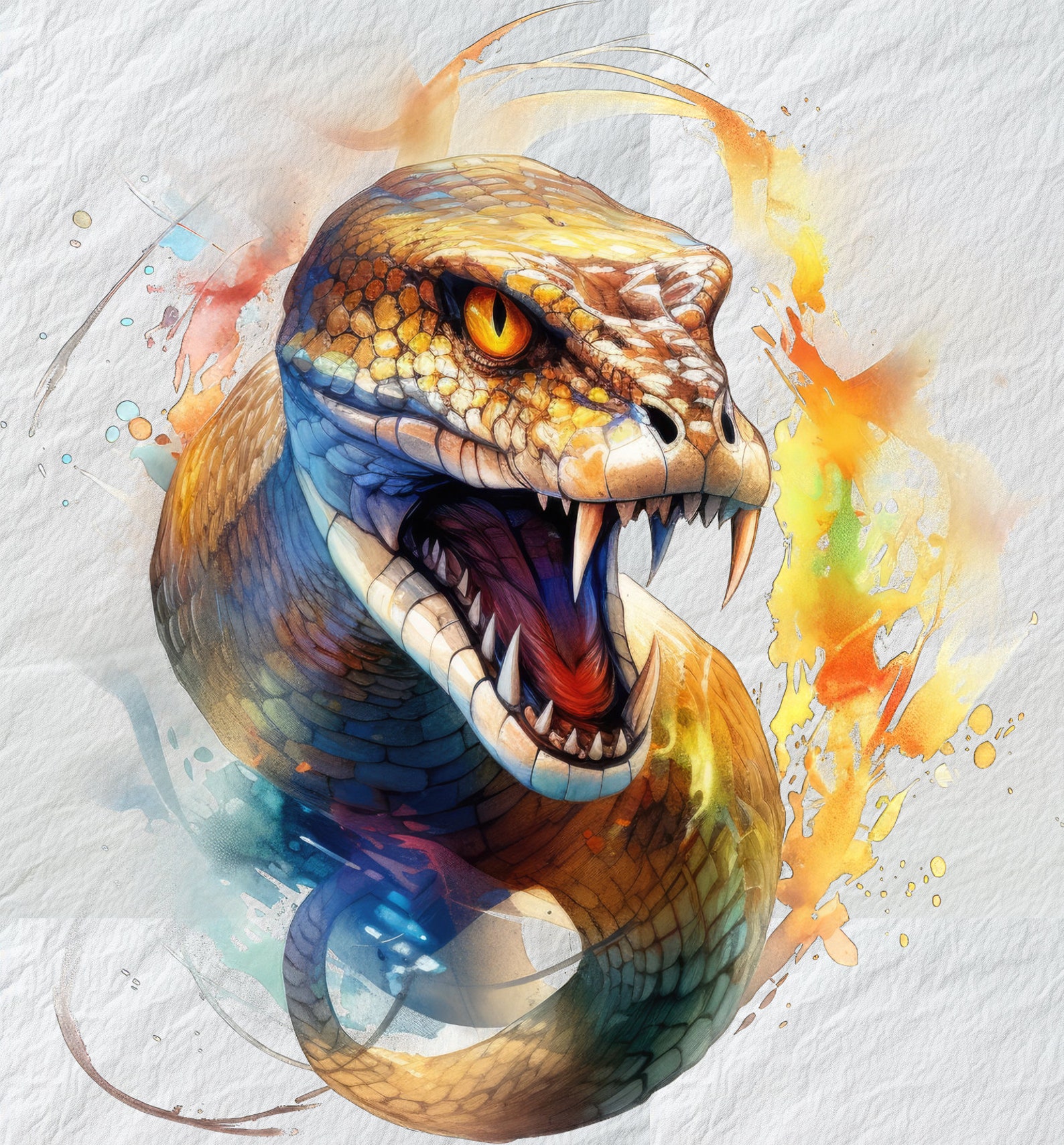 Anaconda Lightning Clipart, Anaconda in Lightning Storm, Jungle Reptile ...