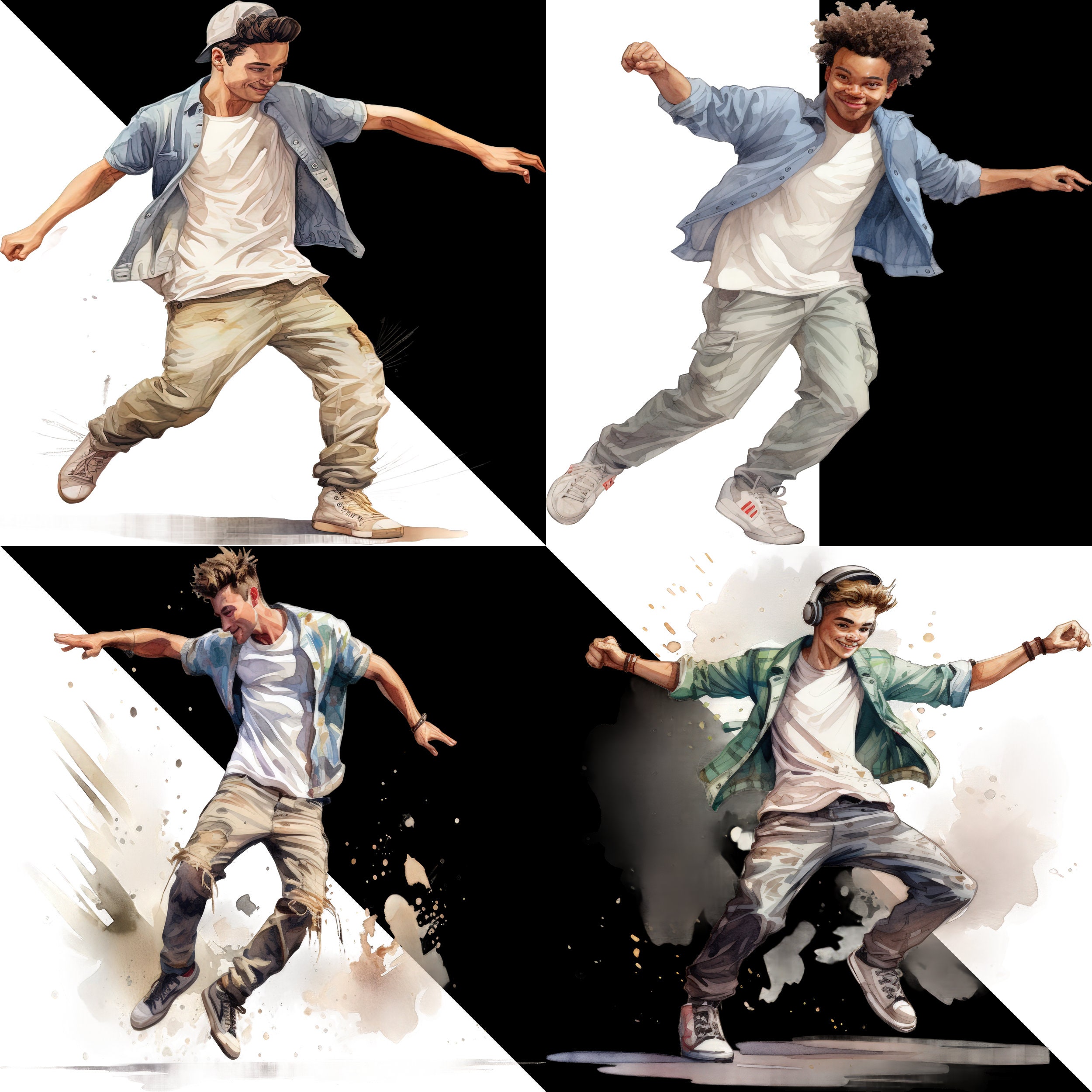 Self-assured Young Man Clipart, Street Dance Moves Clipart, Confident ...