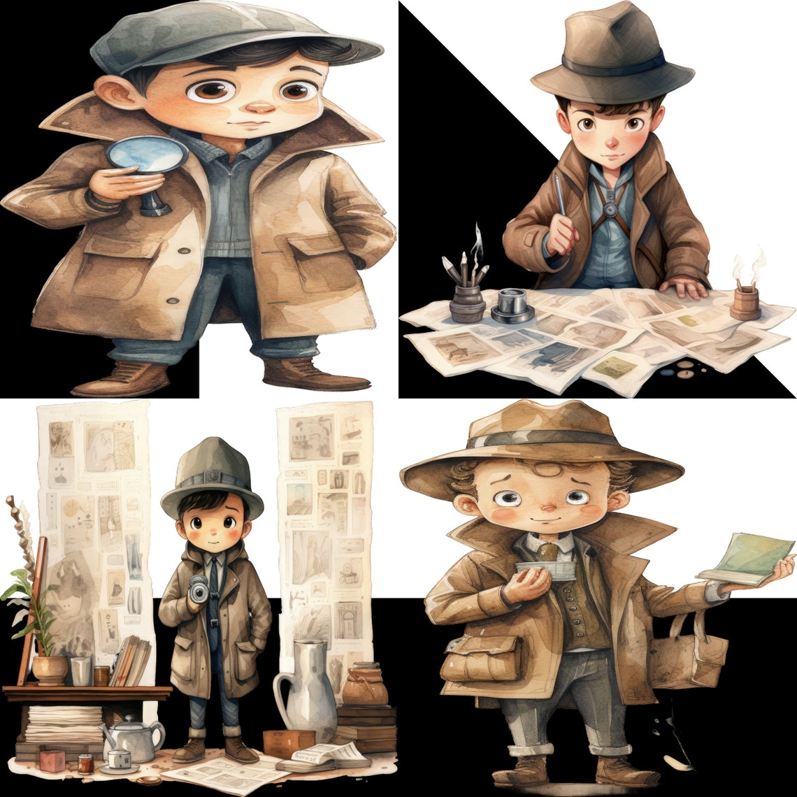 Daring Detective PNG, Mystery Investigator Illustration, Digital ...