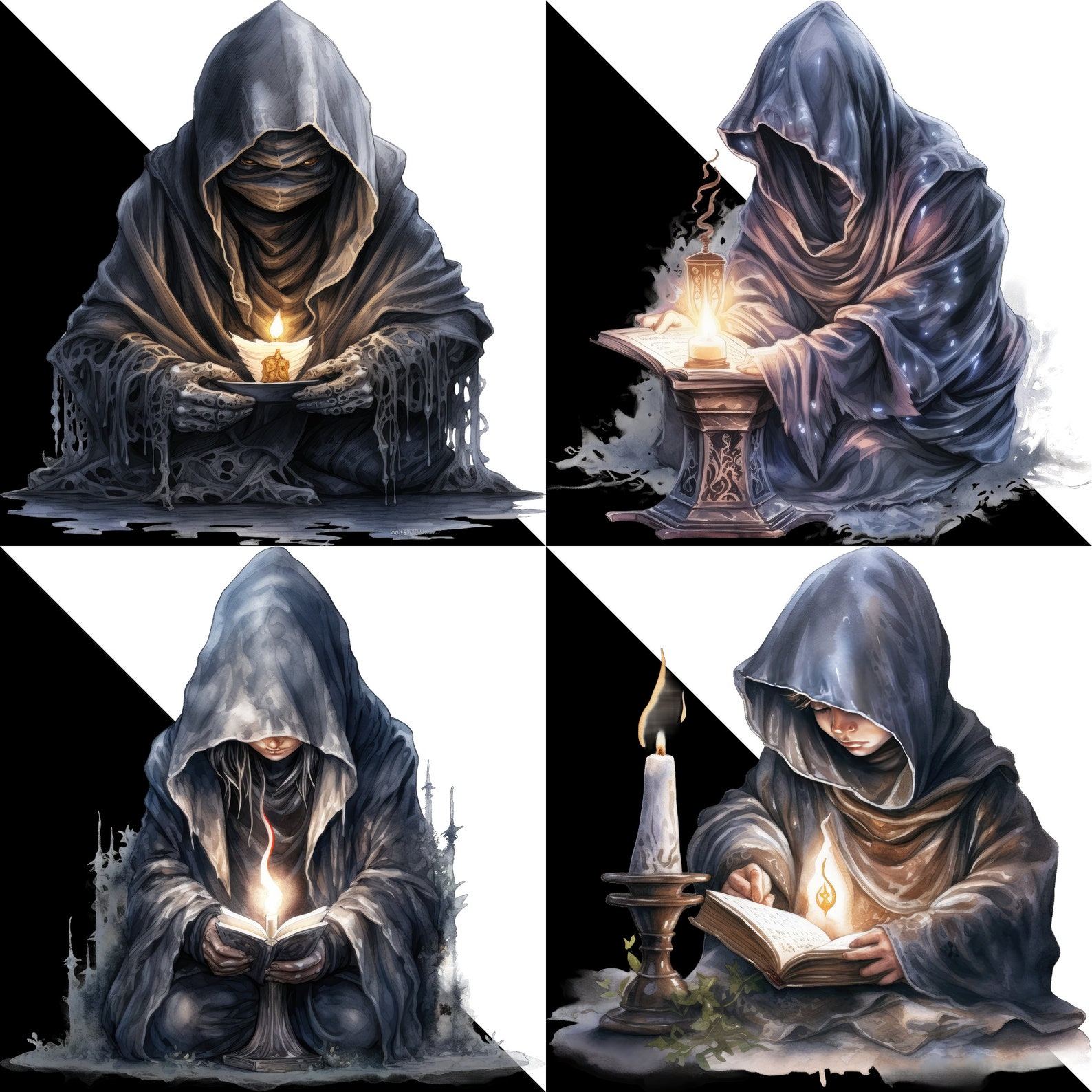 Mysterious Hooded Figure Clipart,mysterious Hooded Figure, Enigmatic ...