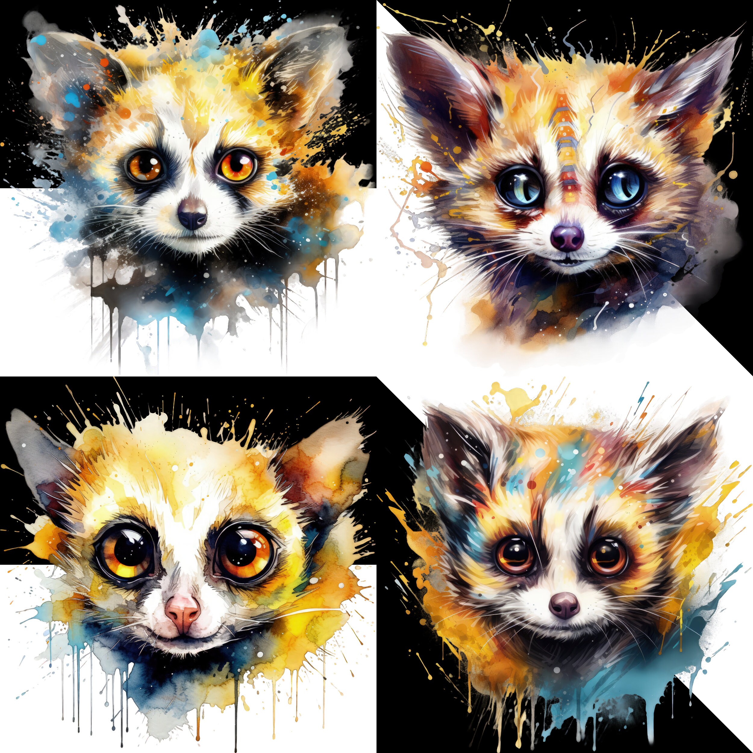 Loris Clipart Loris Jungle Adventure Illustrationplayful - Etsy