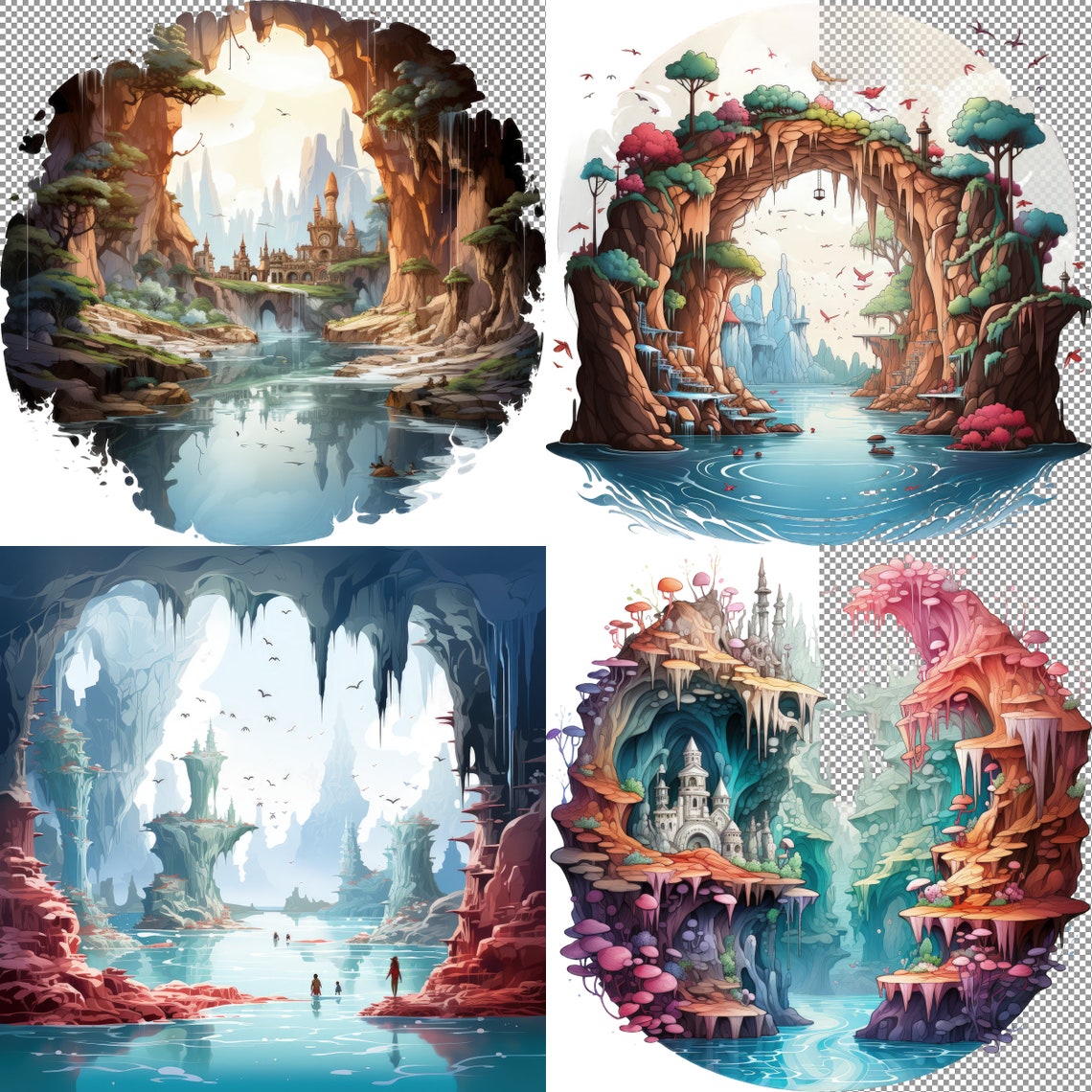 Cave of Calm Clipart, Zen Cave of Calm, Clipart Collection, Meditation ...