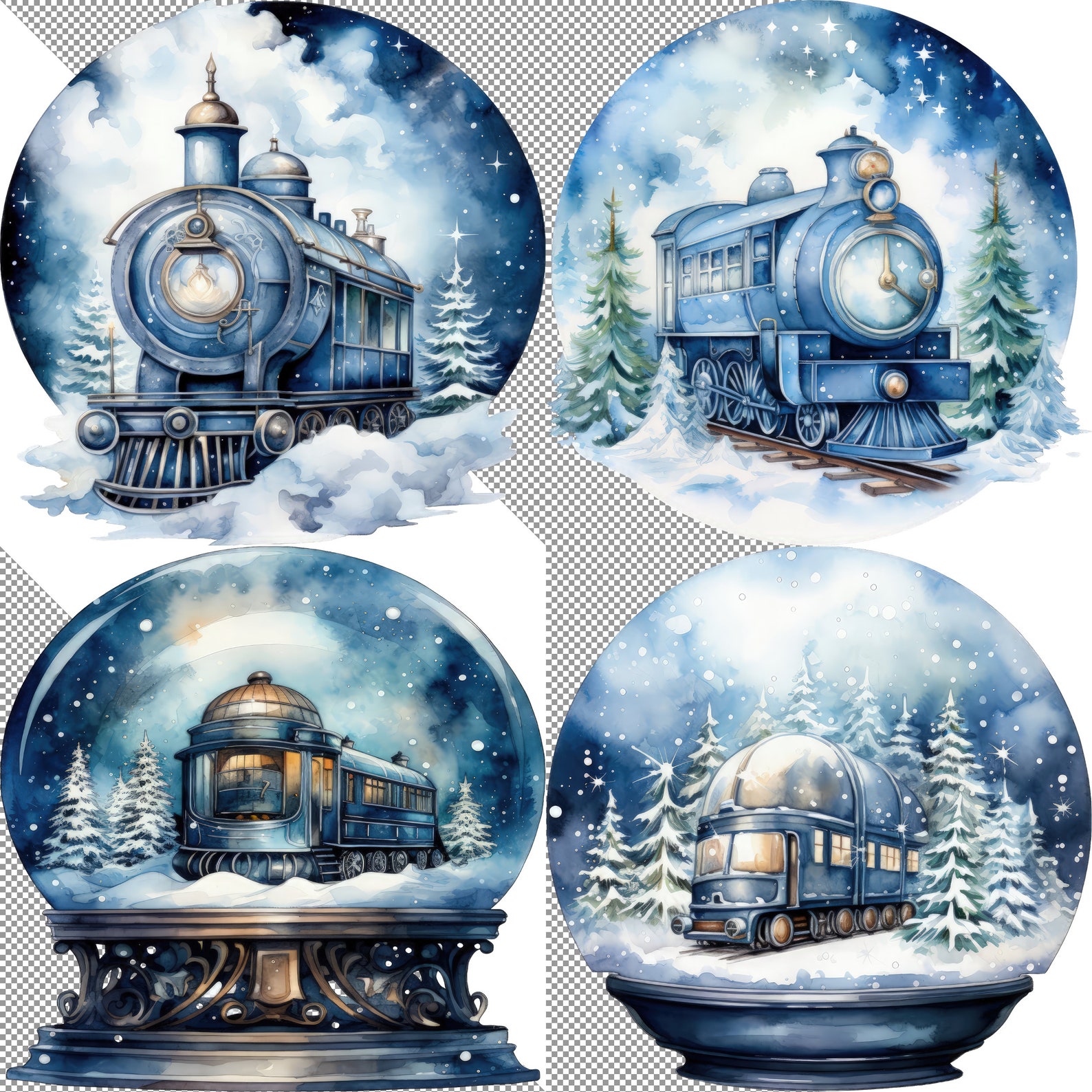 Christmas Polar Express Clipart, Polar Express With Snowball Art,polar ...