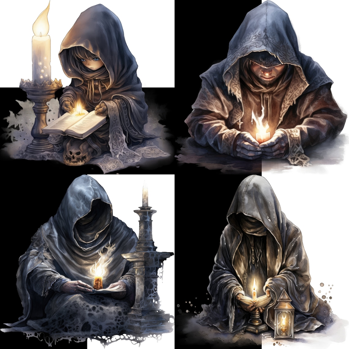 Mysterious Hooded Figure Clipart,mysterious Hooded Figure, Enigmatic ...