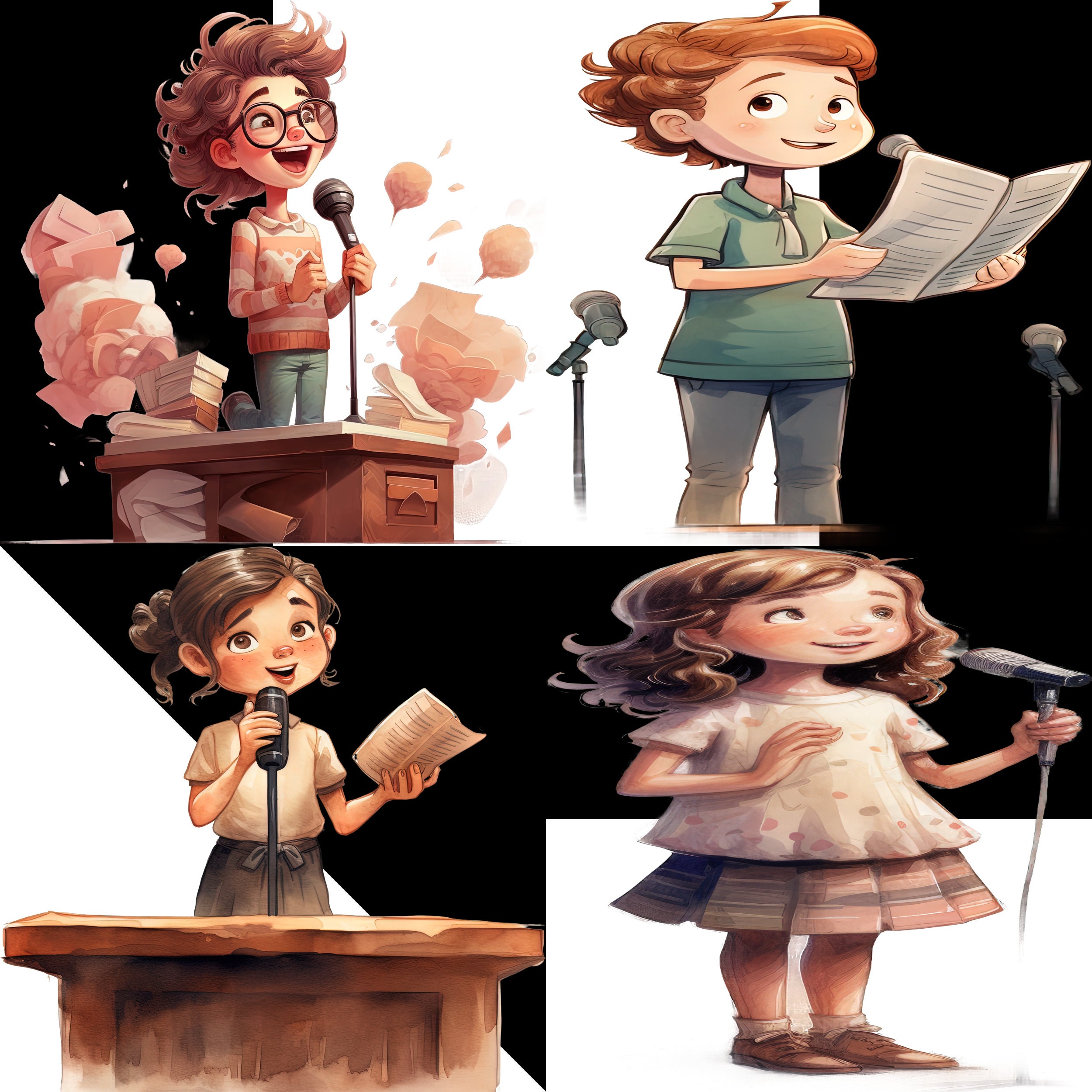 Eloquent Orator Hand Drawn Clipart,speaking Excellence, Orator Clipart ...