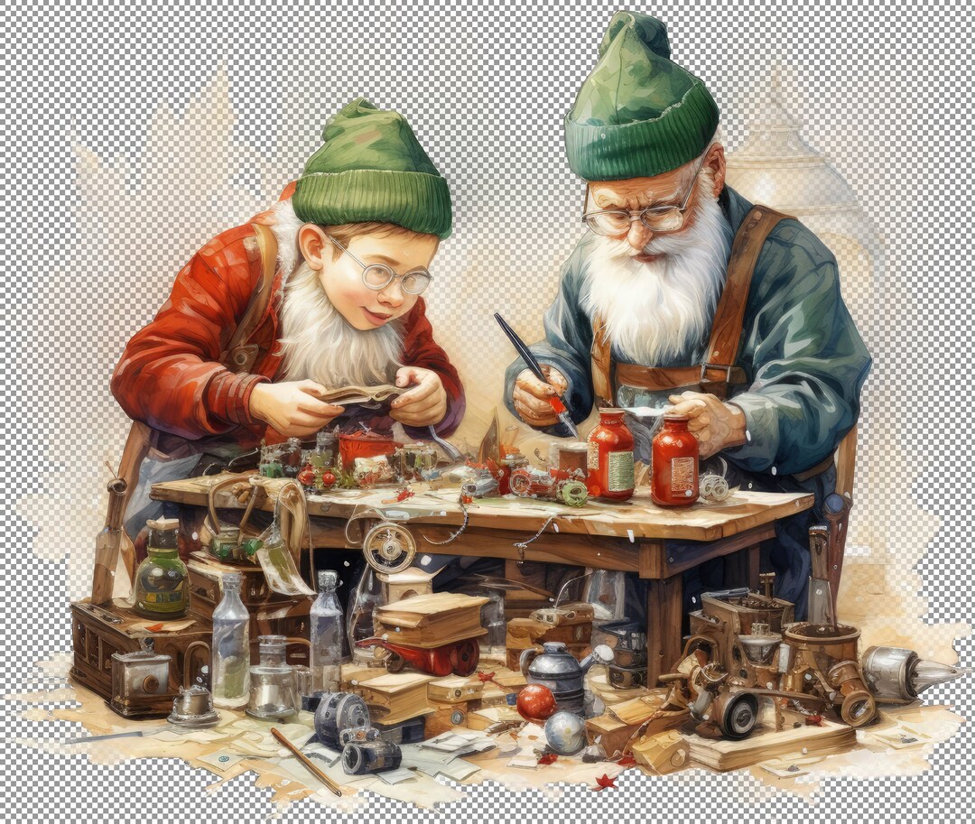 Santa's Workshop Clipart, Print for Living Room, Santa's Workshop ...