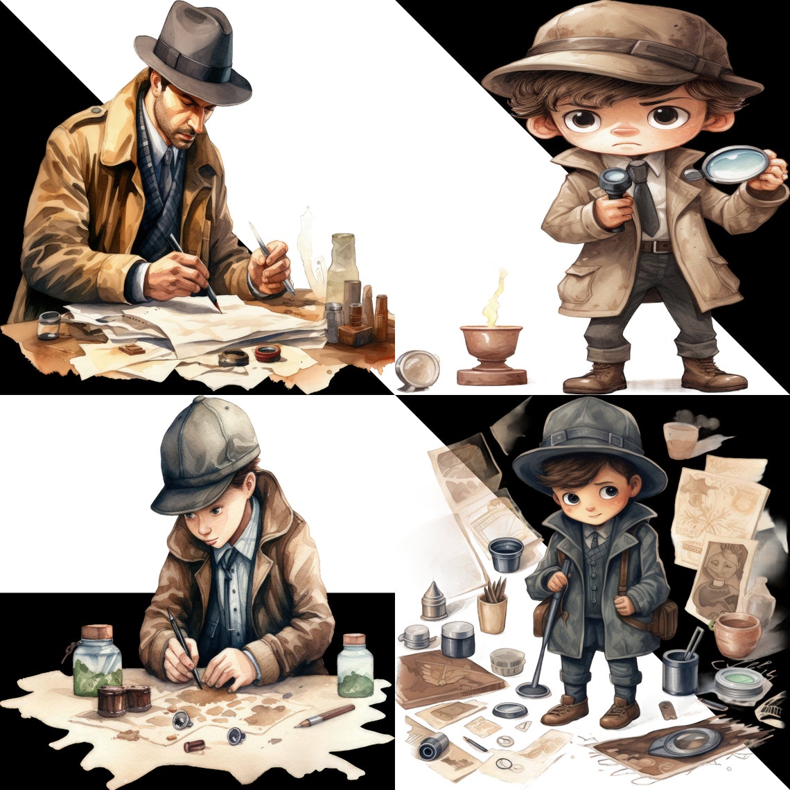 Daring Detective PNG, Mystery Investigator Illustration, Digital ...