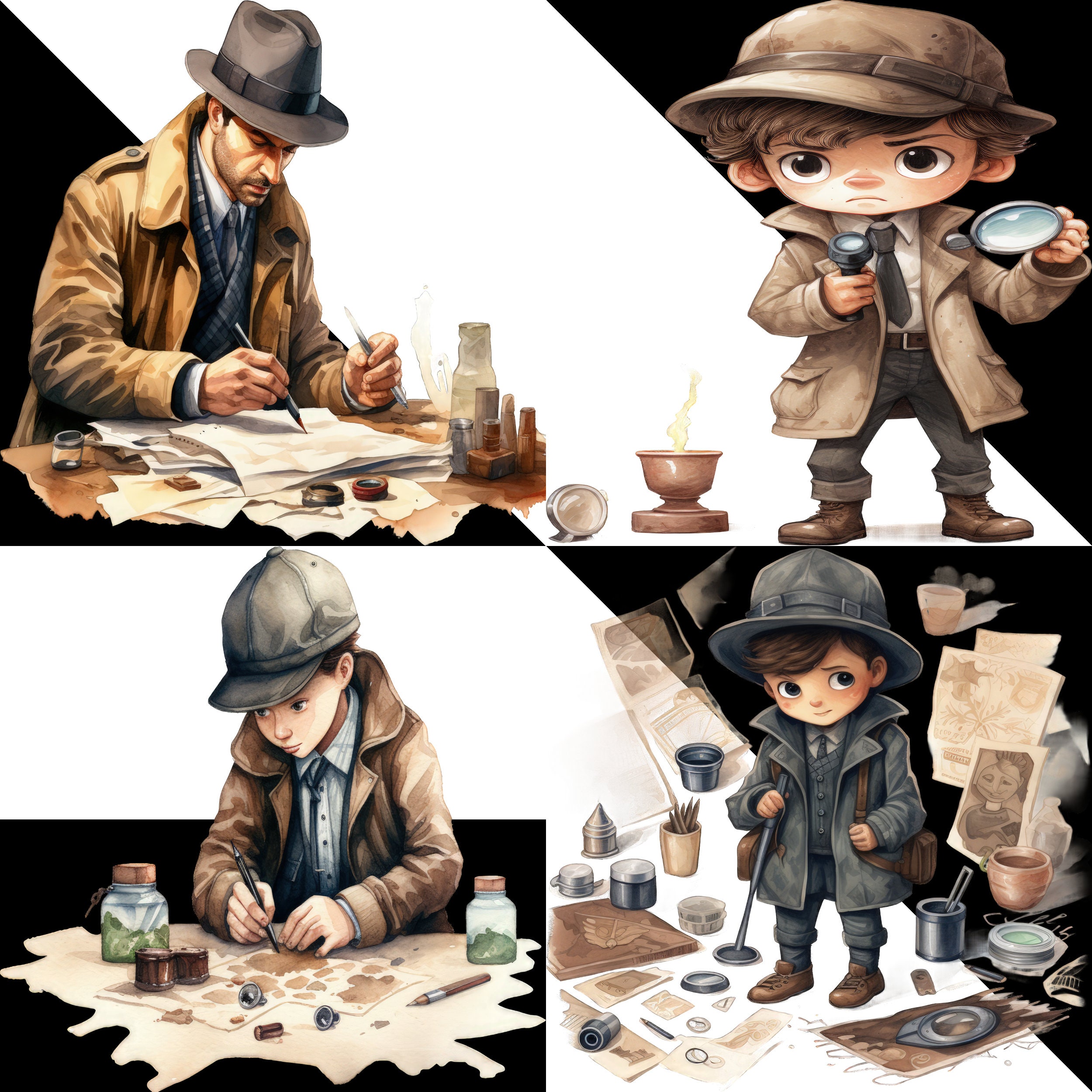 Daring Detective PNG, Mystery Investigator Illustration, Digital ...