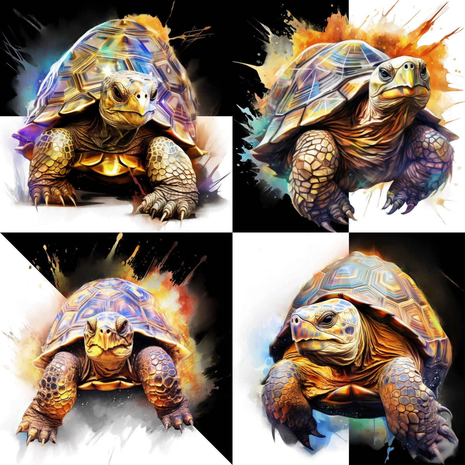 Tortoise's Timeless Energy, Tortoise Illustration,tortoise's Enduring ...