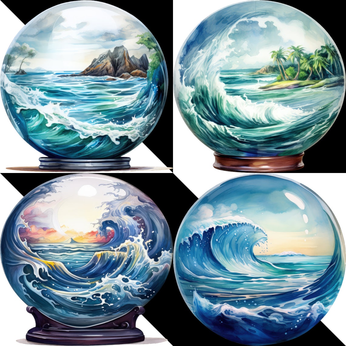 Beautiful Magical Ocean in Crystal Ball Clipartmagical Ocean - Etsy